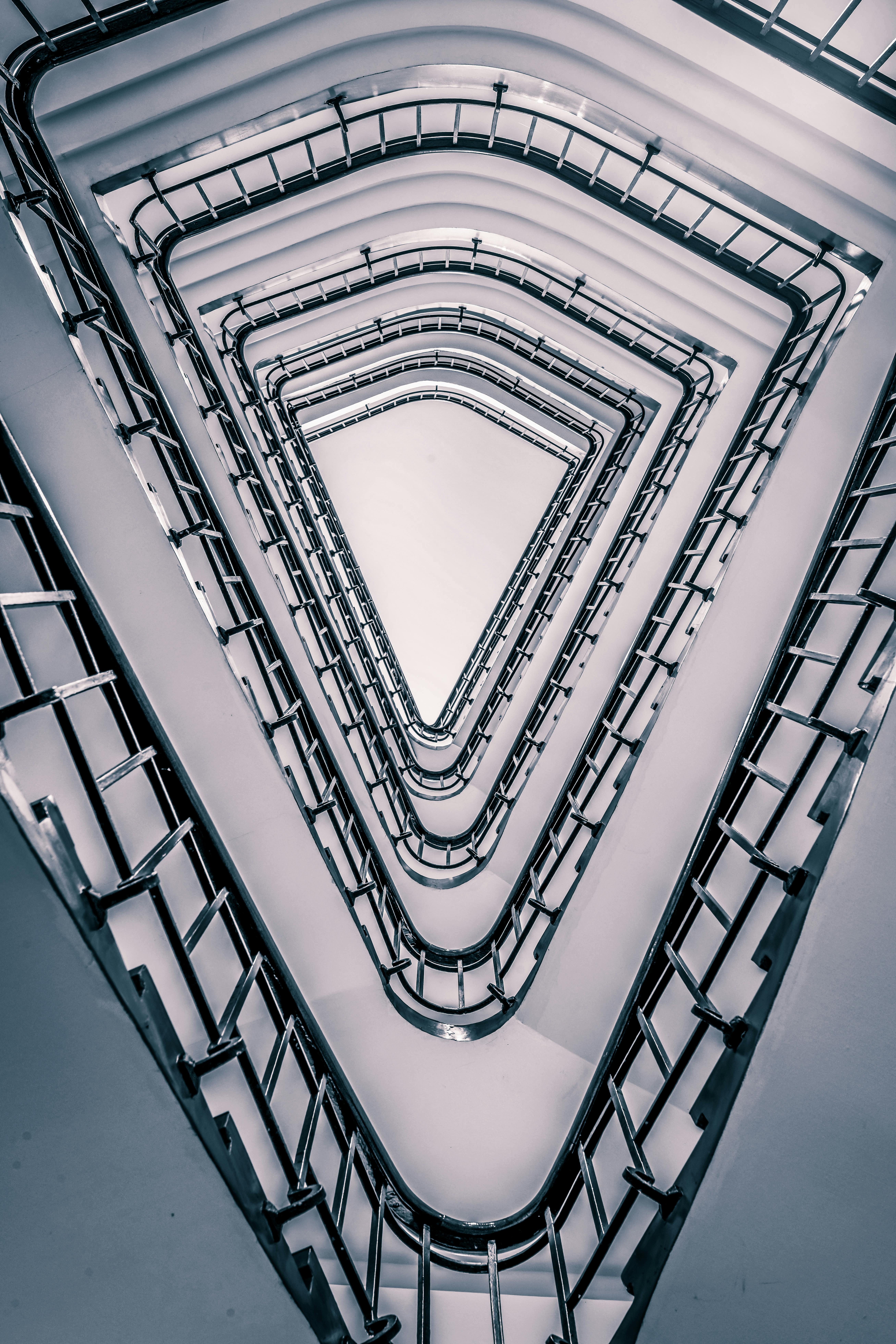 Triangle-like Spiral Staircase · Free Stock Photo