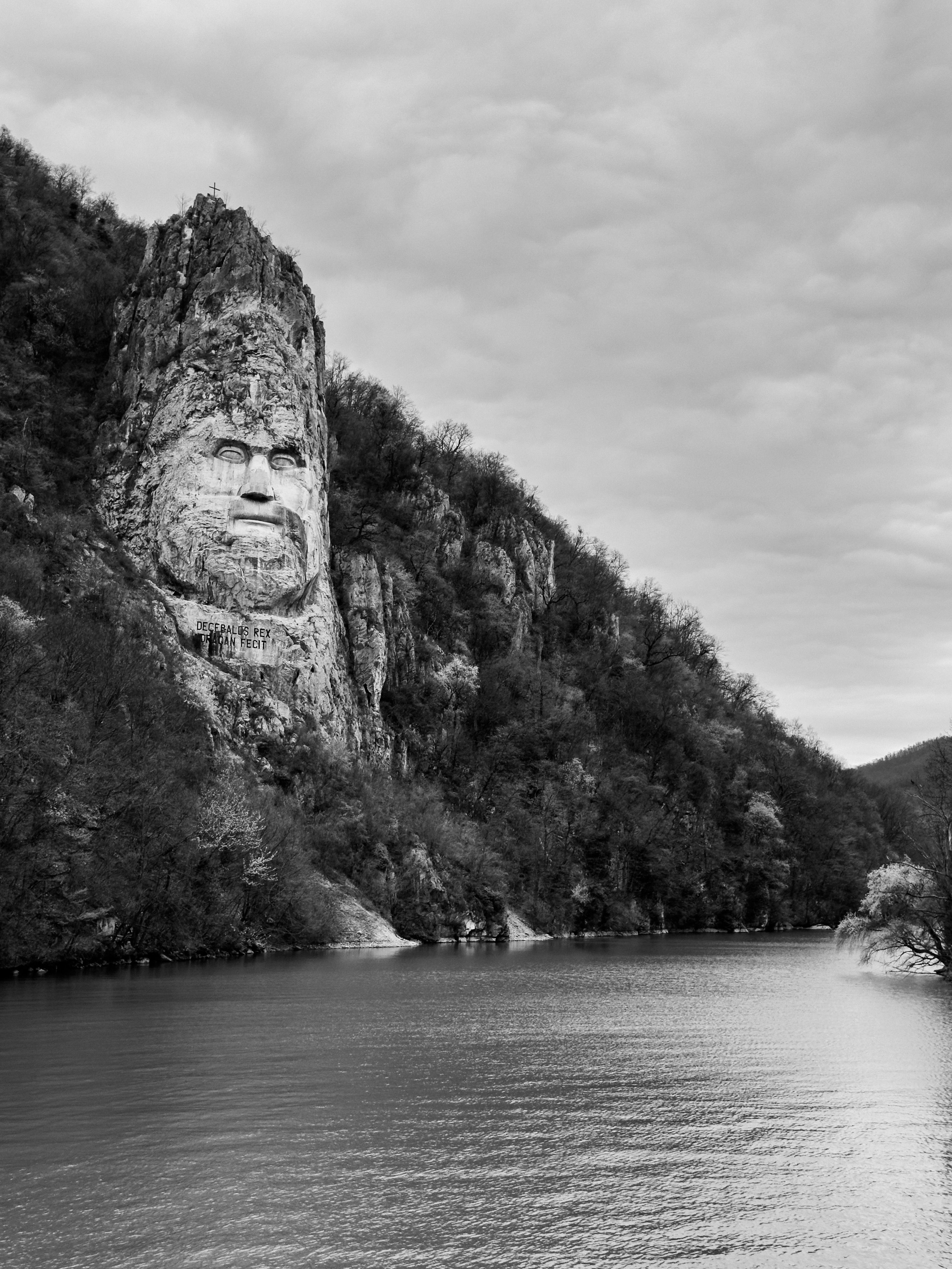 Rock Sculpture of Decebalus on Mountainside · Free Stock Photo