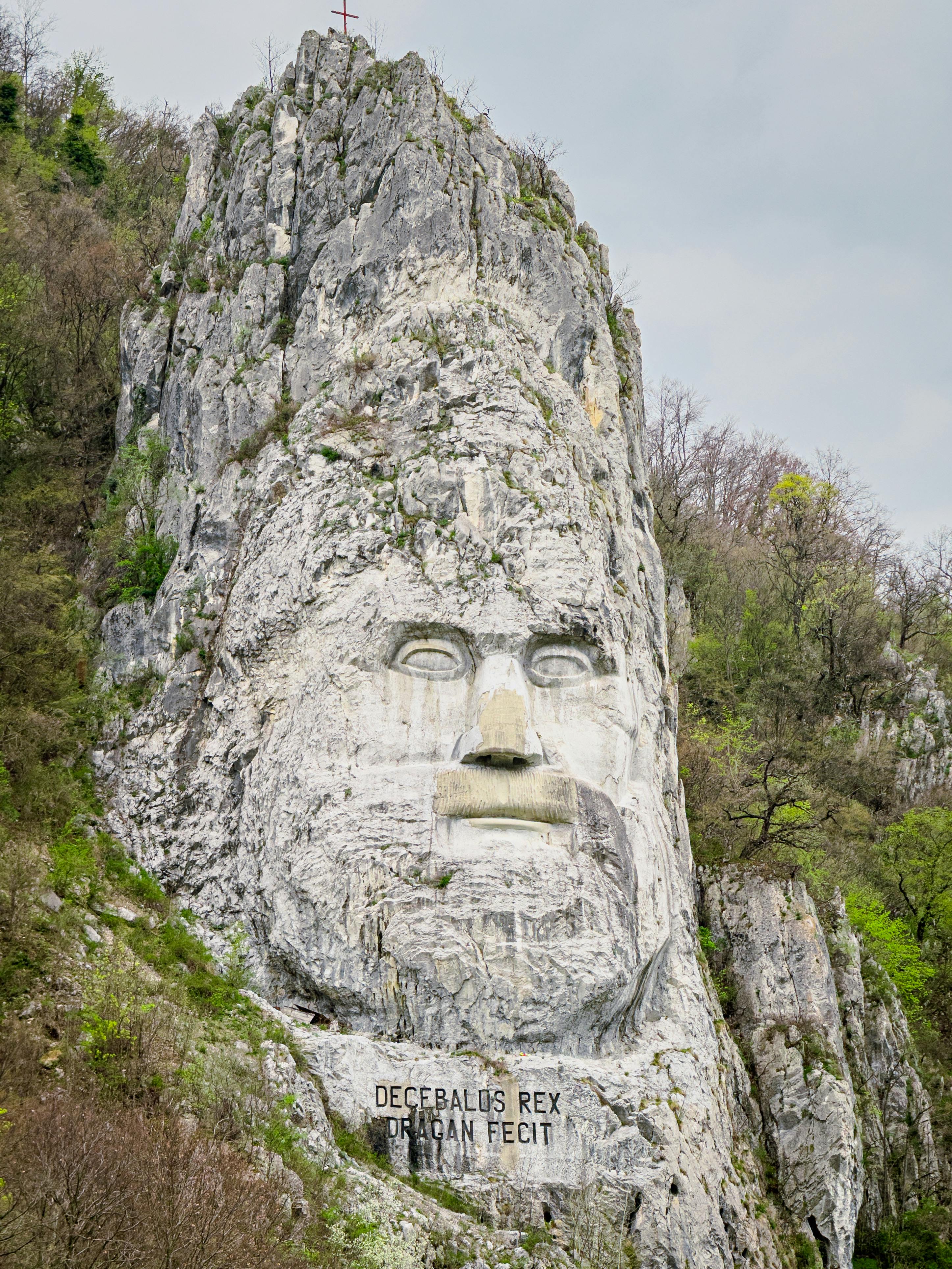 Rock Sculpture of Decebalus on Mountainside · Free Stock Photo