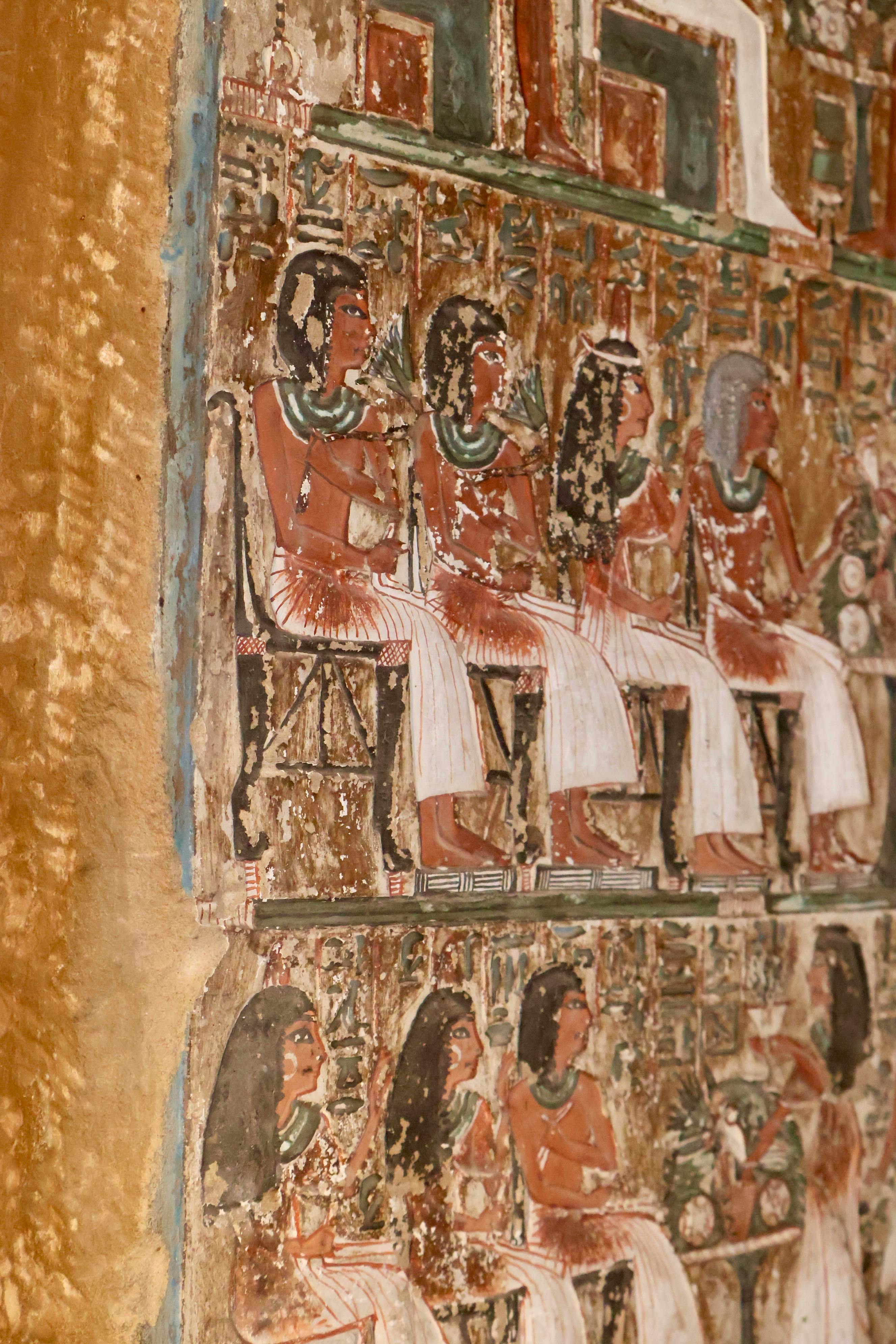 Close-up of an Ancient Egyptian Mural · Free Stock Photo