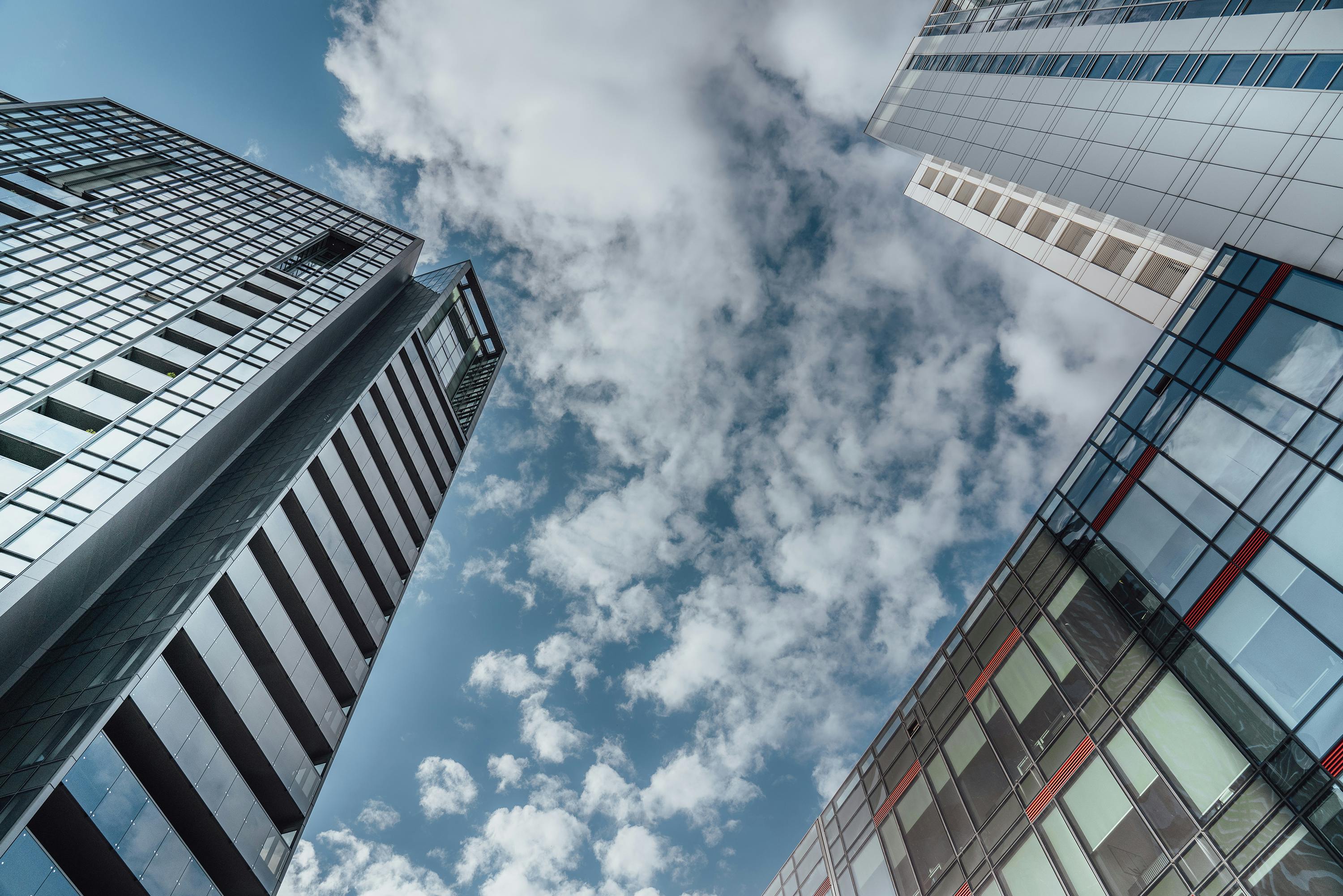 Tall residential financial buildings · Free Stock Photo