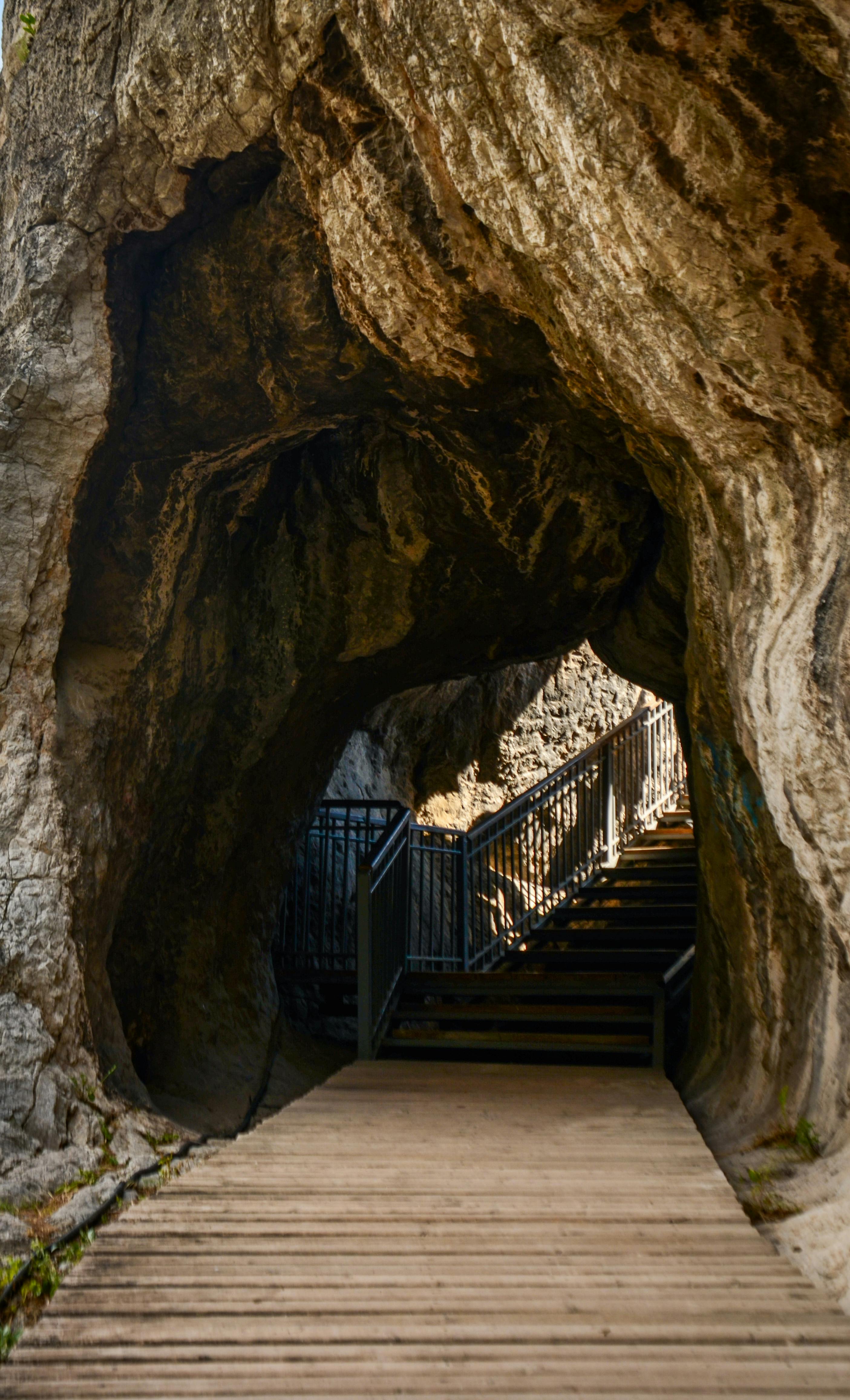 A Boardwalk and Steps in a Cave · Free Stock Photo