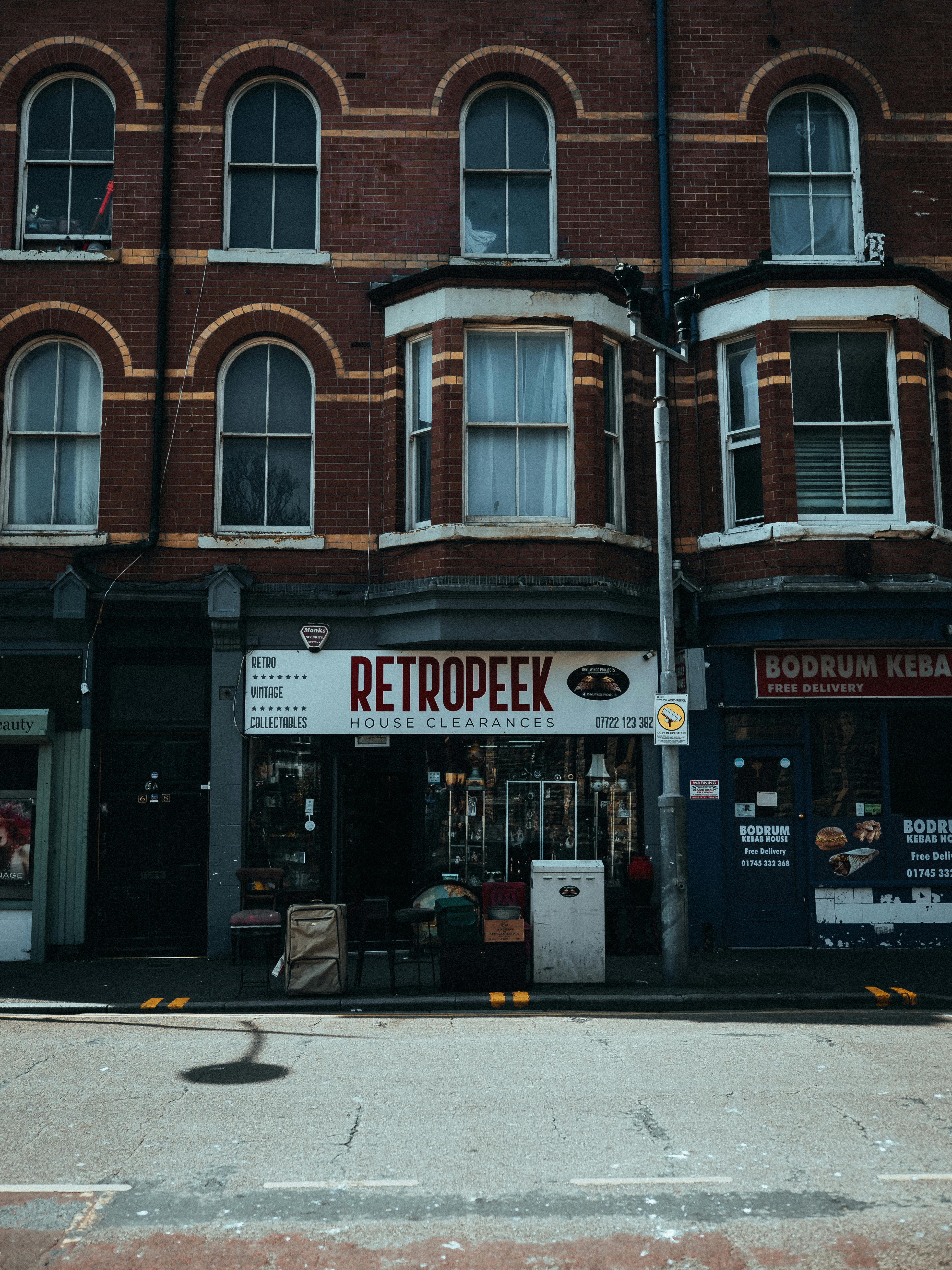 Facade of a Building with Shops on the Ground Floor, Rhyl, Wales · Free ...