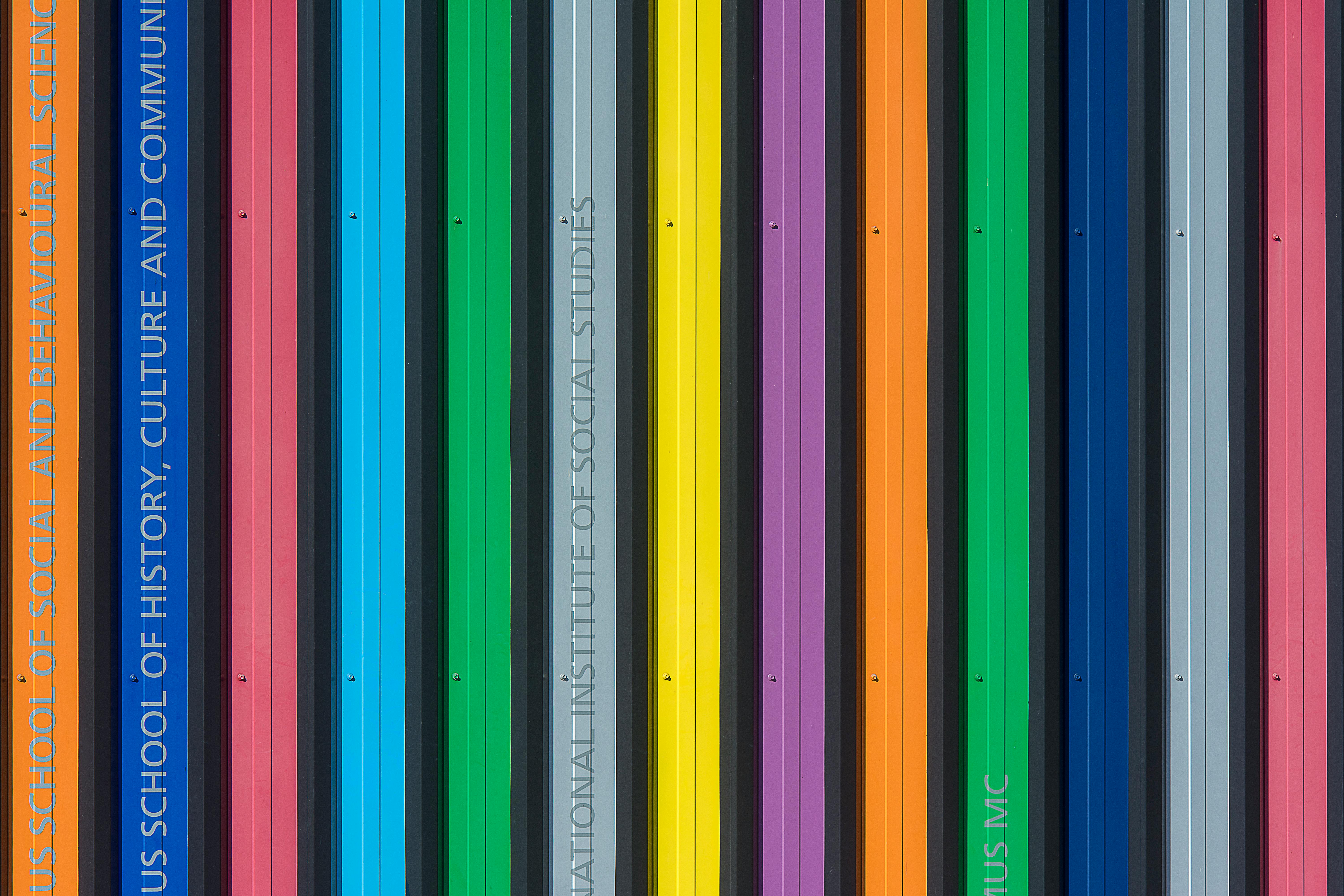 Multi-colored Vertical Stripes in a Row · Free Stock Photo