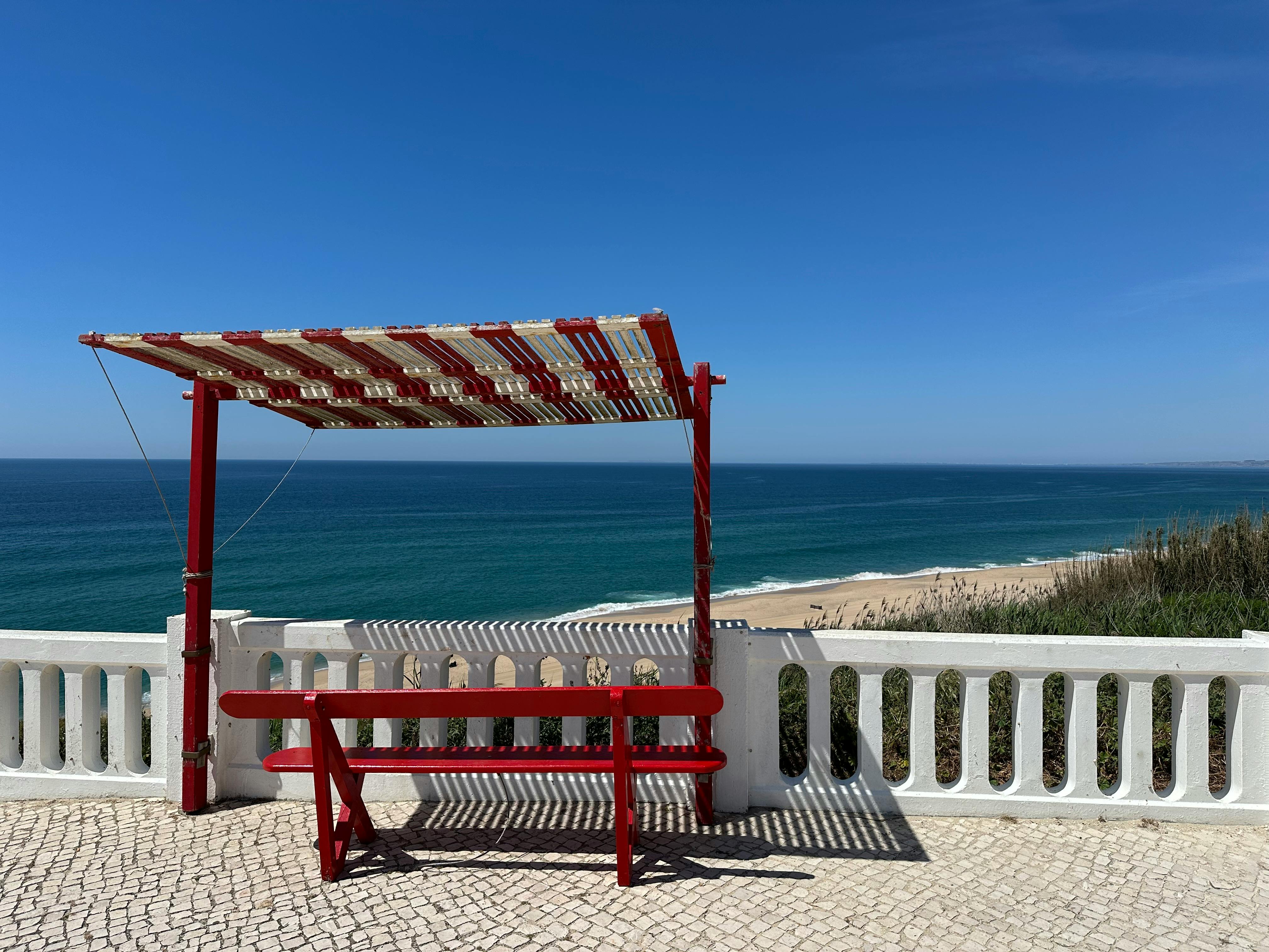 Bench with Canopy in Seaside · Free Stock Photo