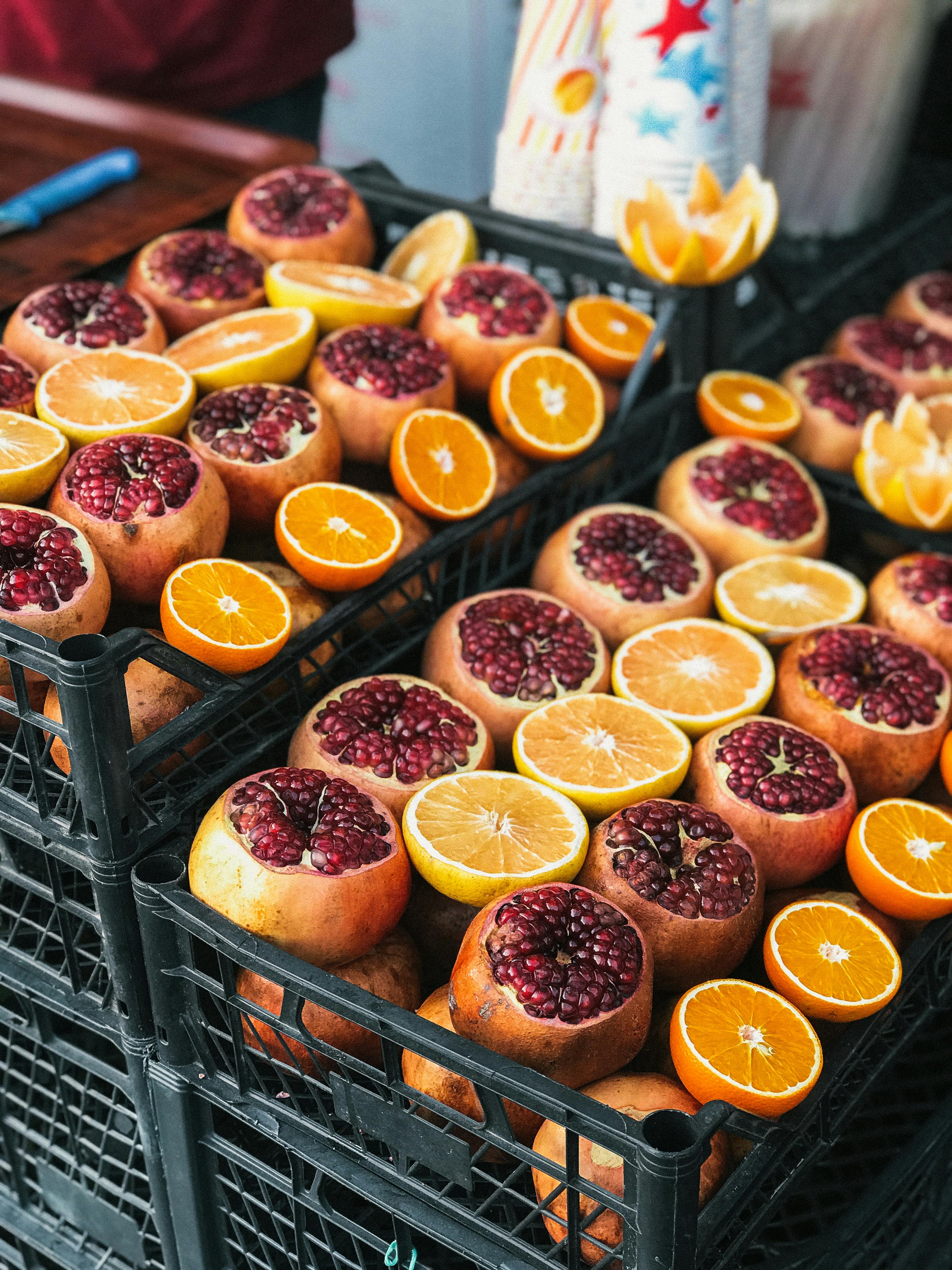 Sliced Fruits in Crates · Free Stock Photo