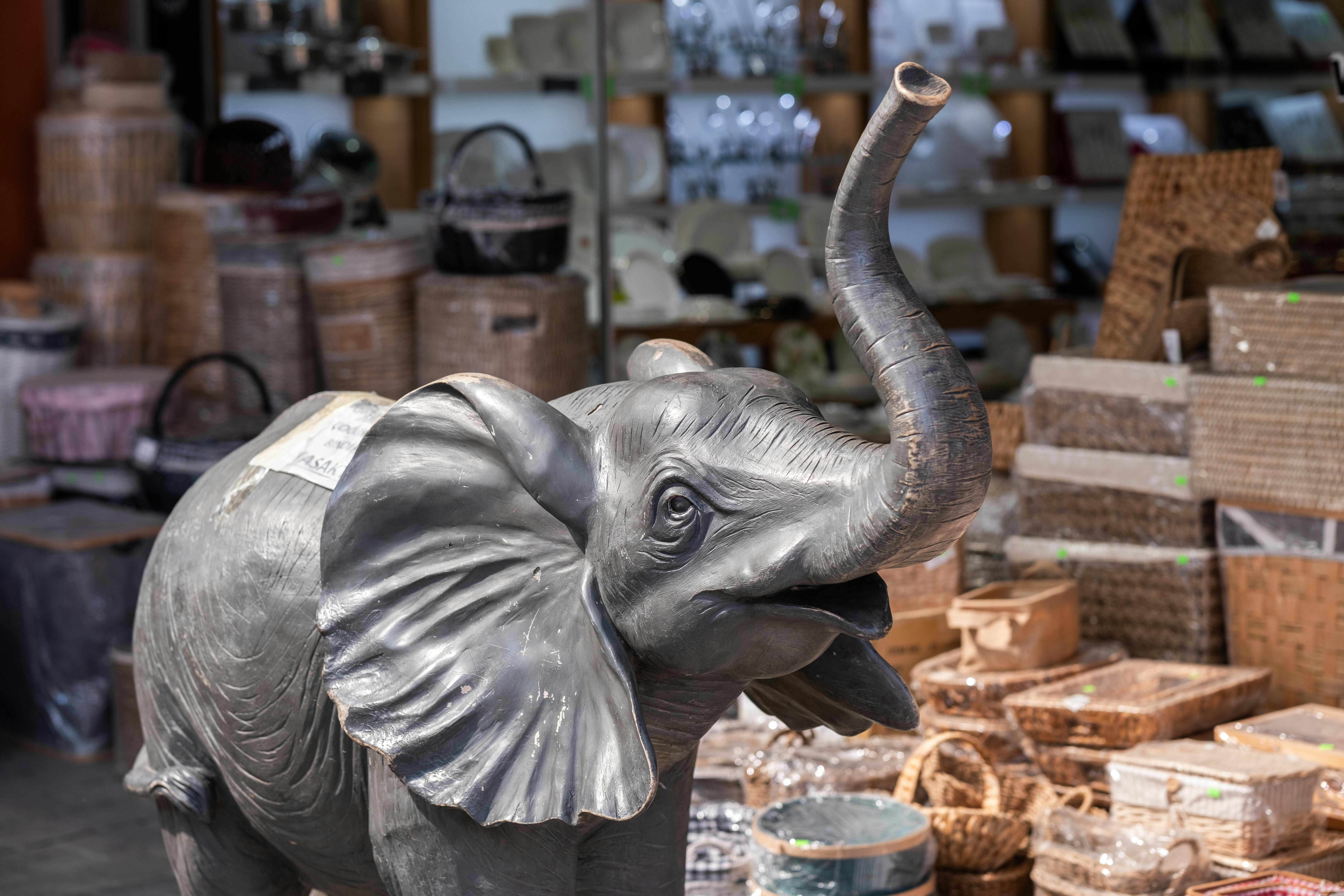 Elephant Figurine at Bazaar · Free Stock Photo
