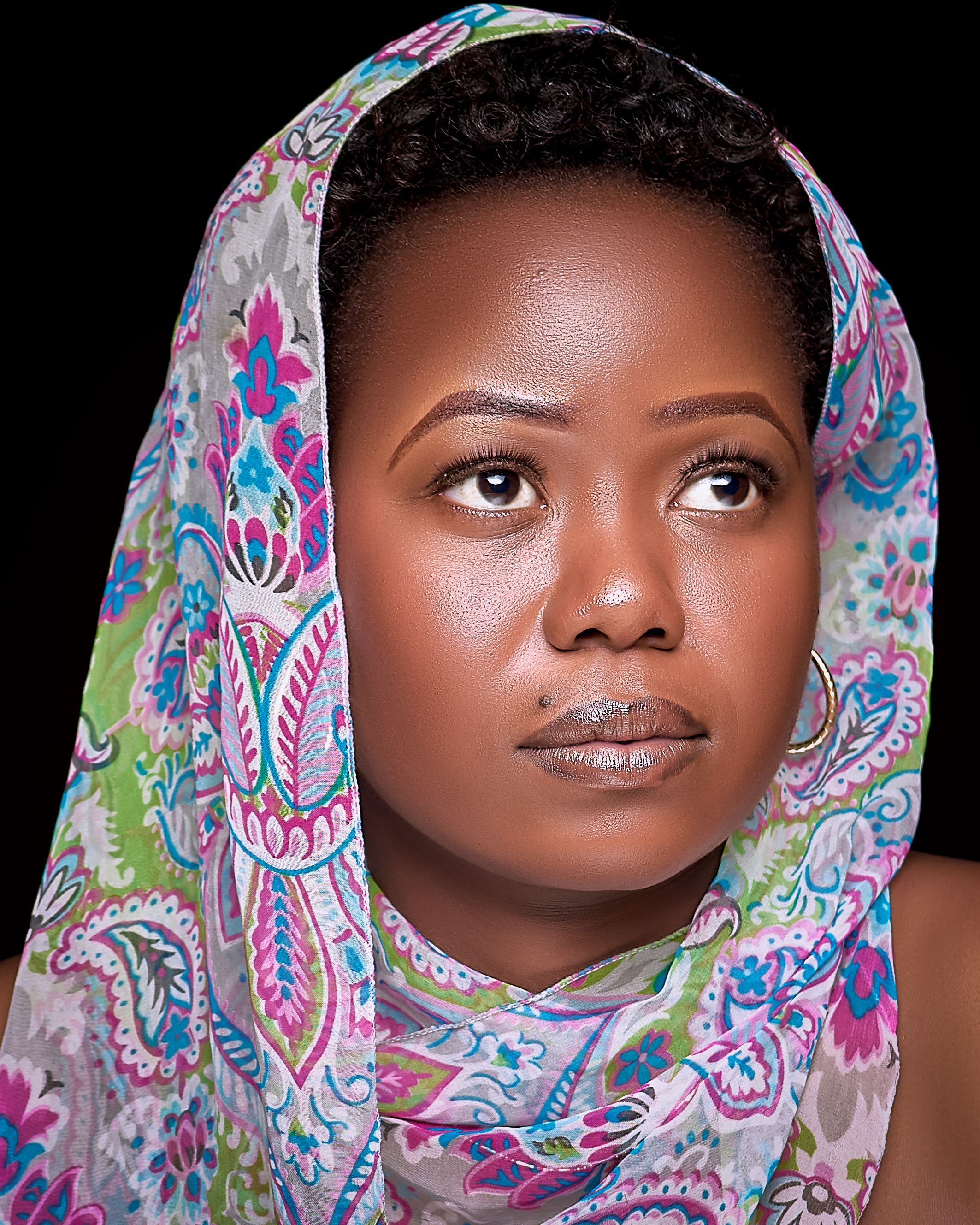 Portrait of Woman in Traditional Shawl · Free Stock Photo