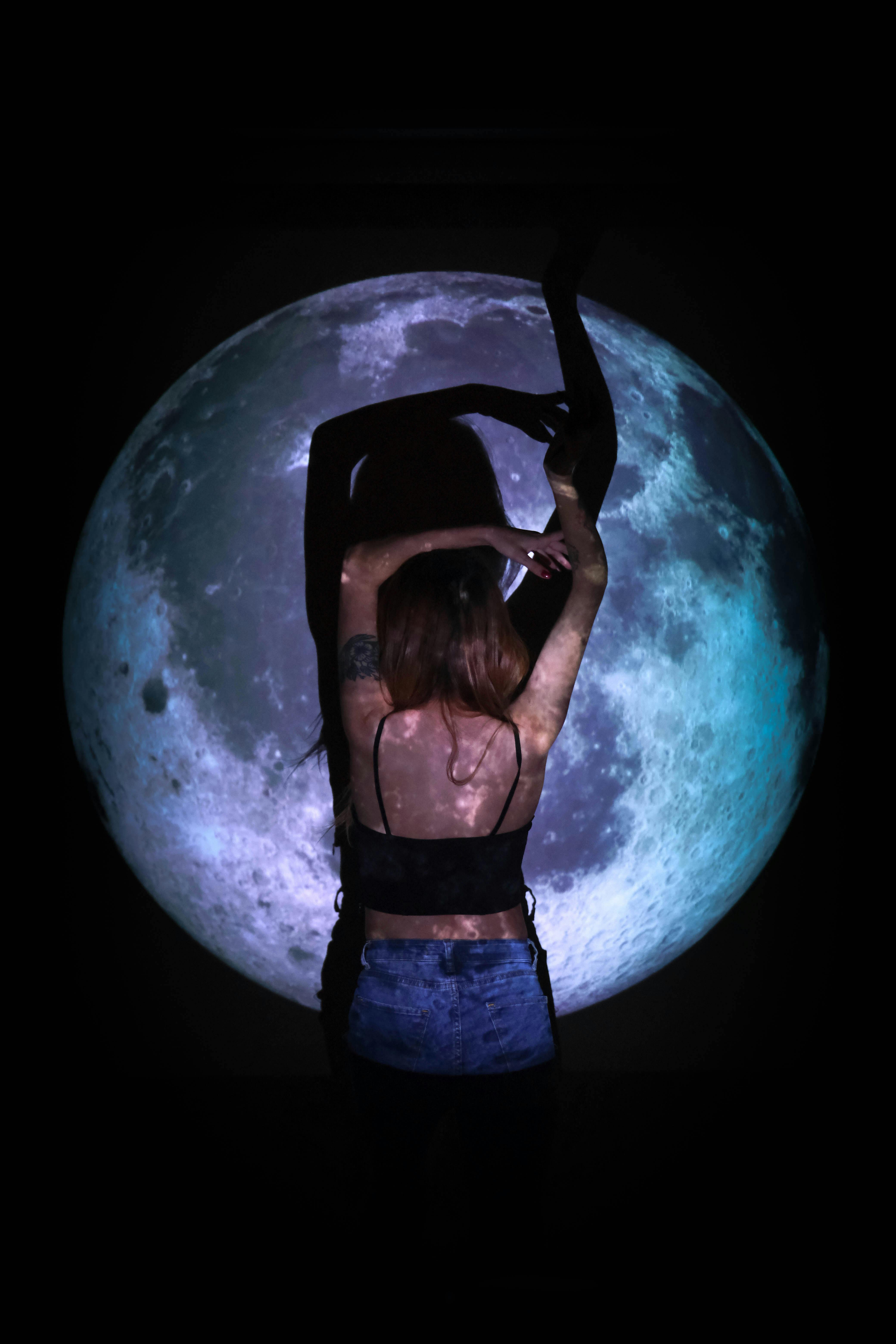 A Woman and the Moon · Free Stock Photo