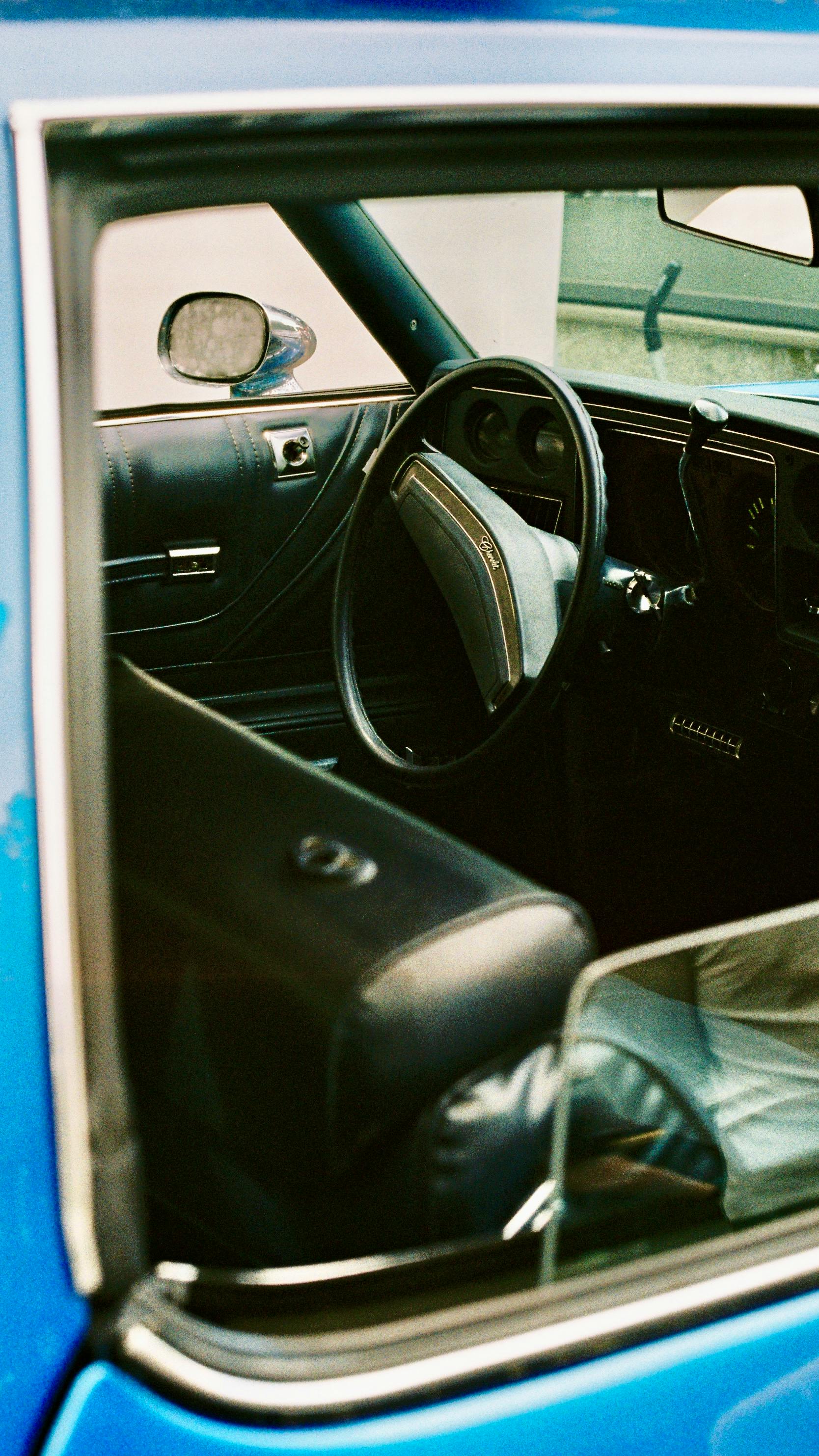 Traditional Blue Car Interior · Free Stock Photo