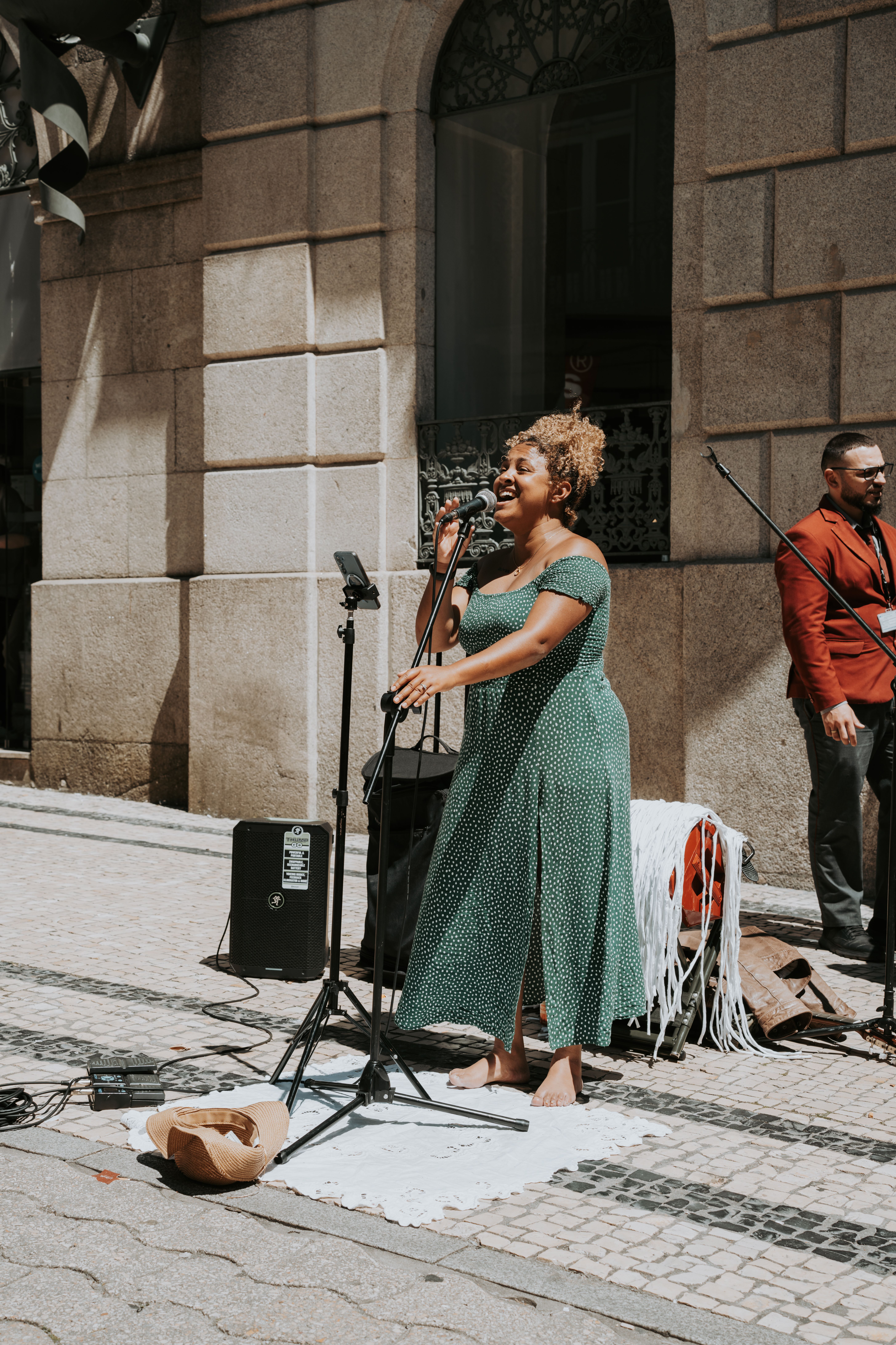 Woman Singing on a Street · Free Stock Photo