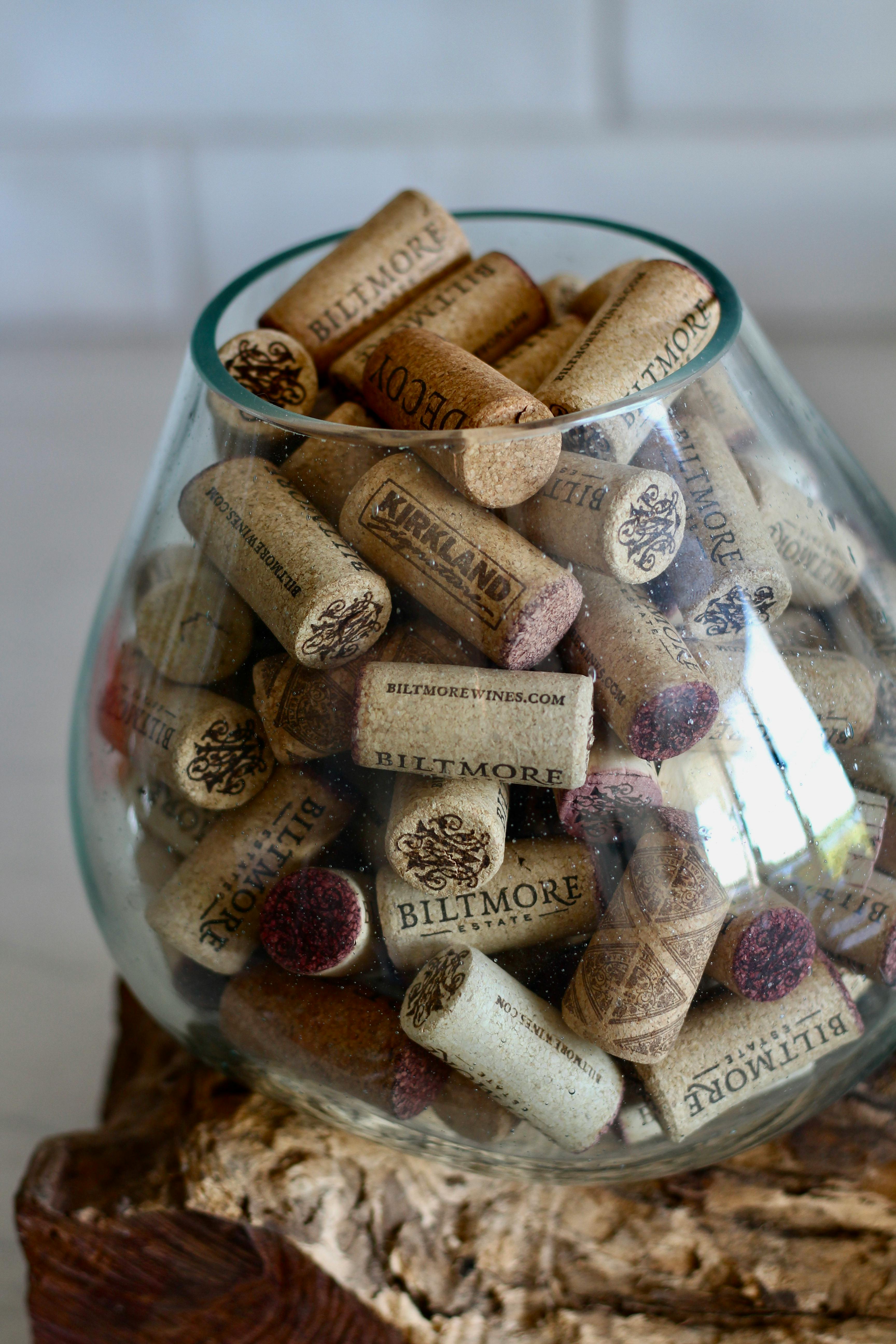 Wine Cork Collection in a Glass Bowl · Free Stock Photo