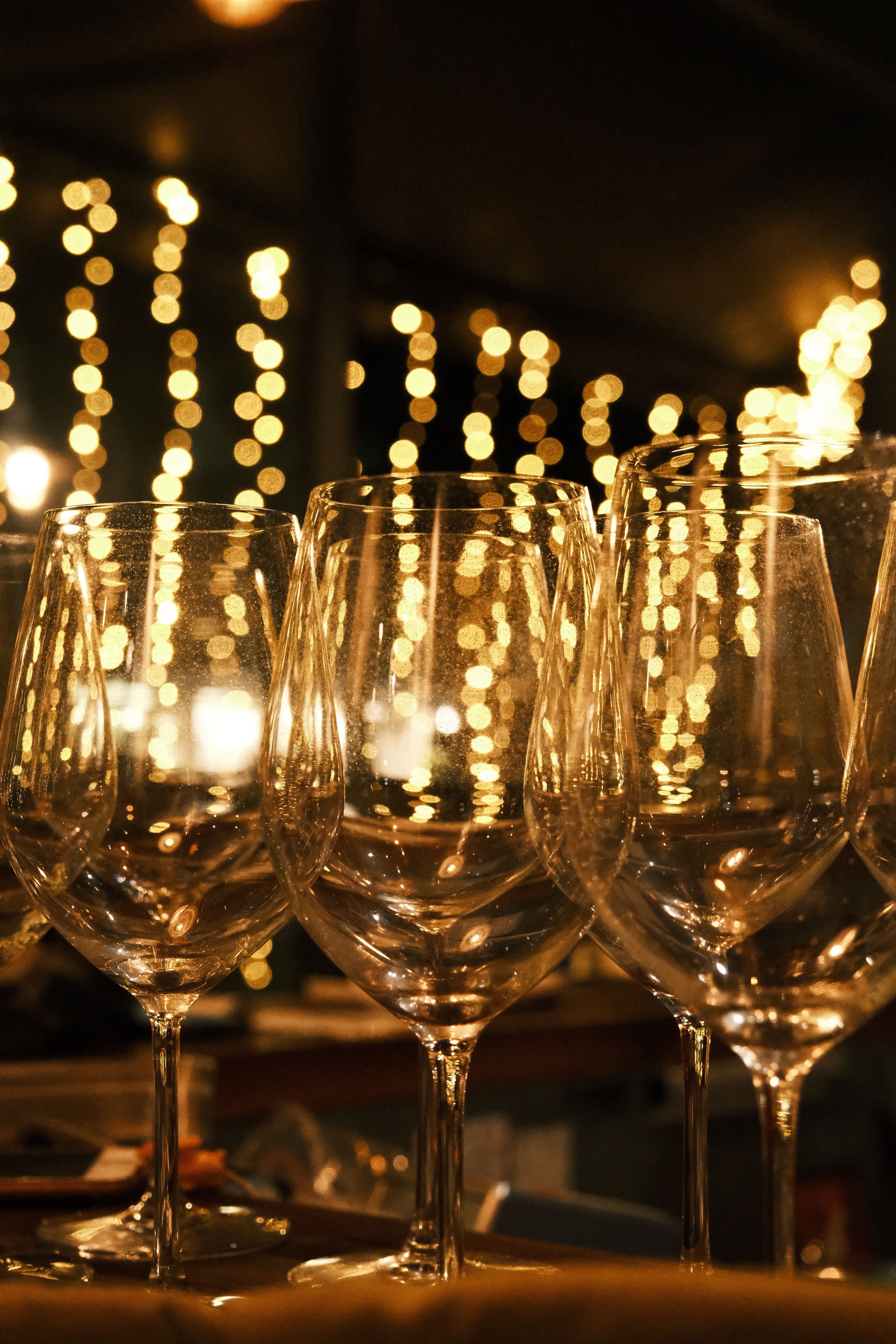 Empty Glasses at Night · Free Stock Photo