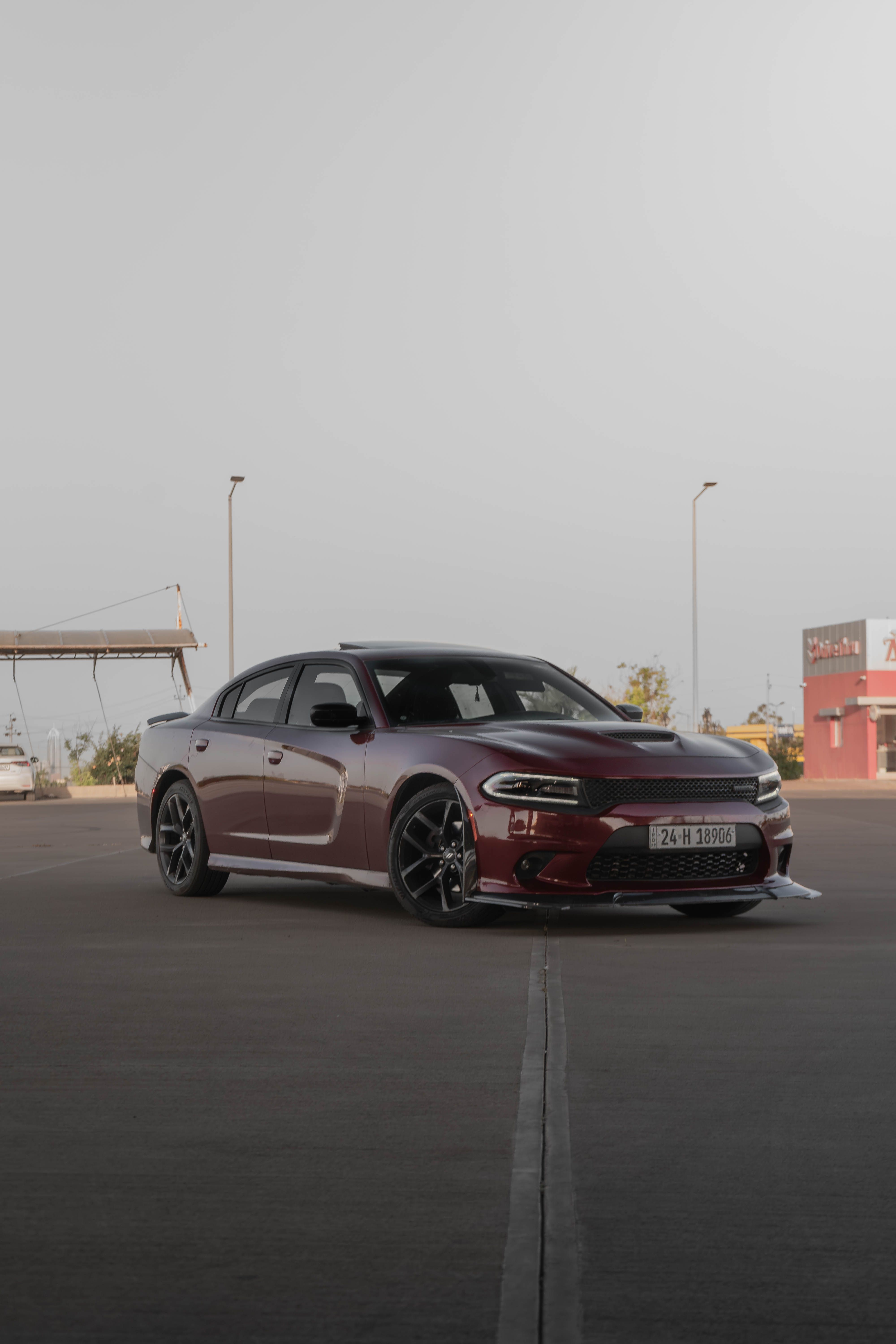 Dark Red Dodge Charger · Free Stock Photo