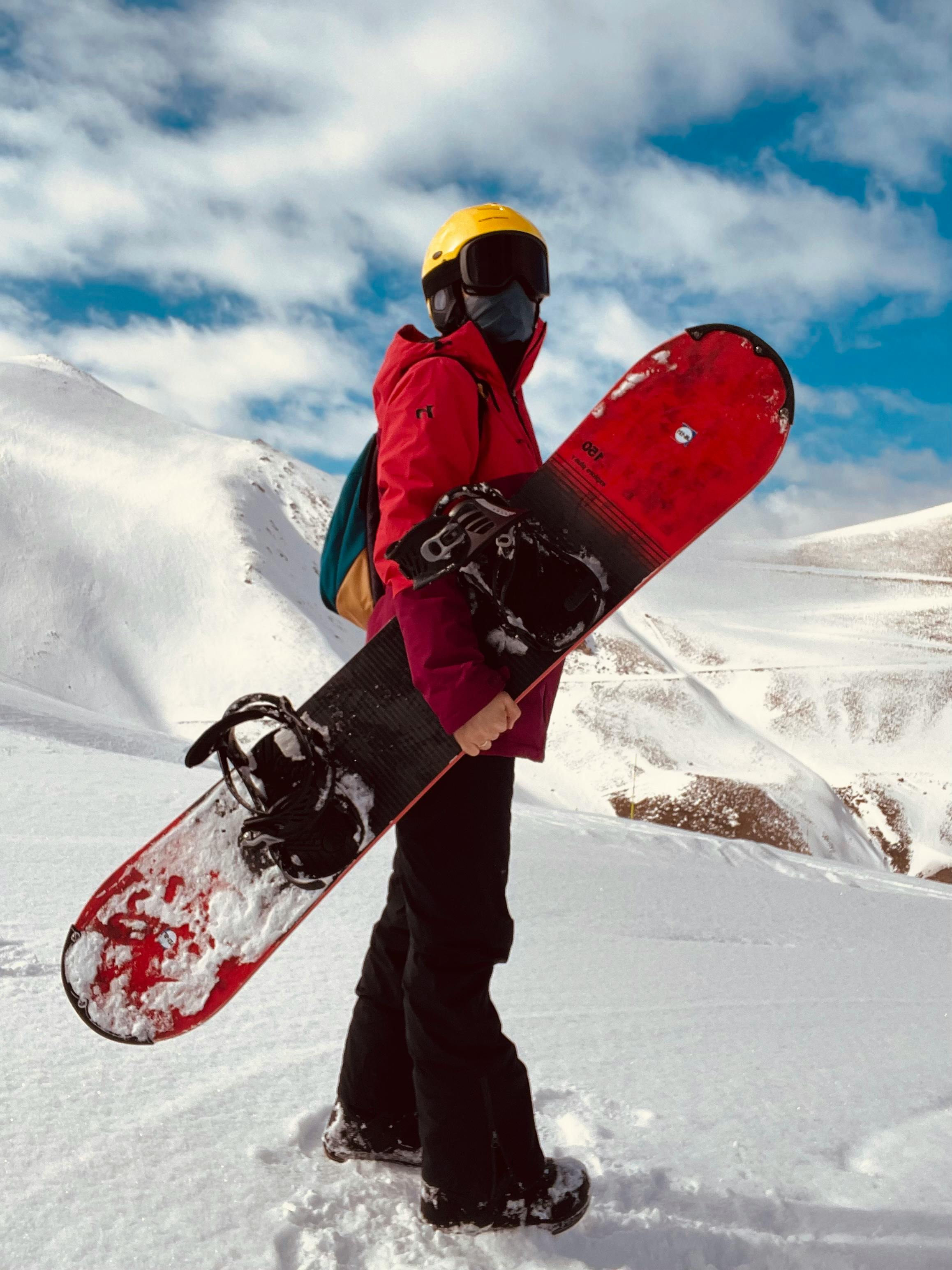 Standing on Slope Person Holding Snowboard · Free Stock Photo