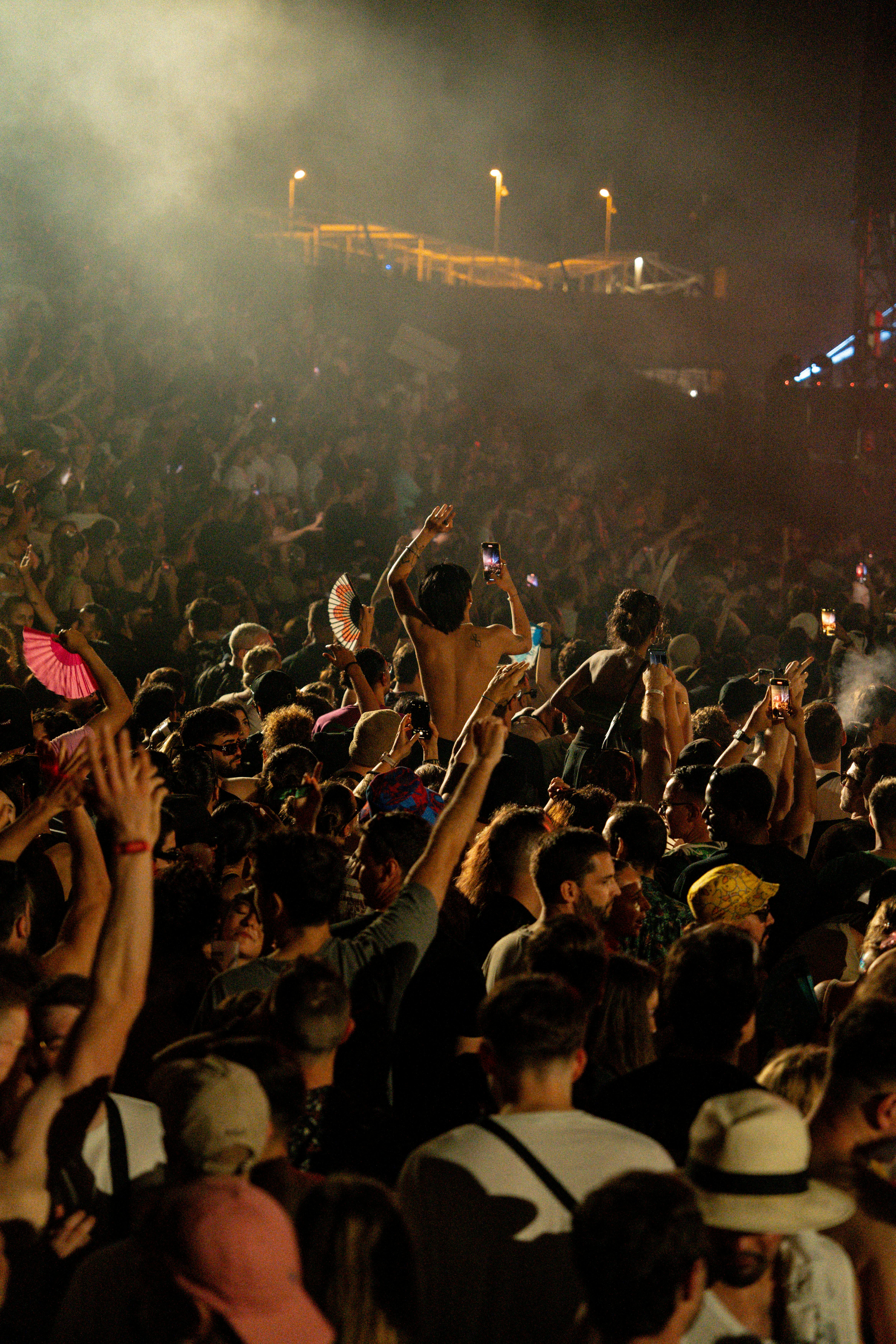 High Angle Shot of a Crowd at a Festival · Free Stock Photo