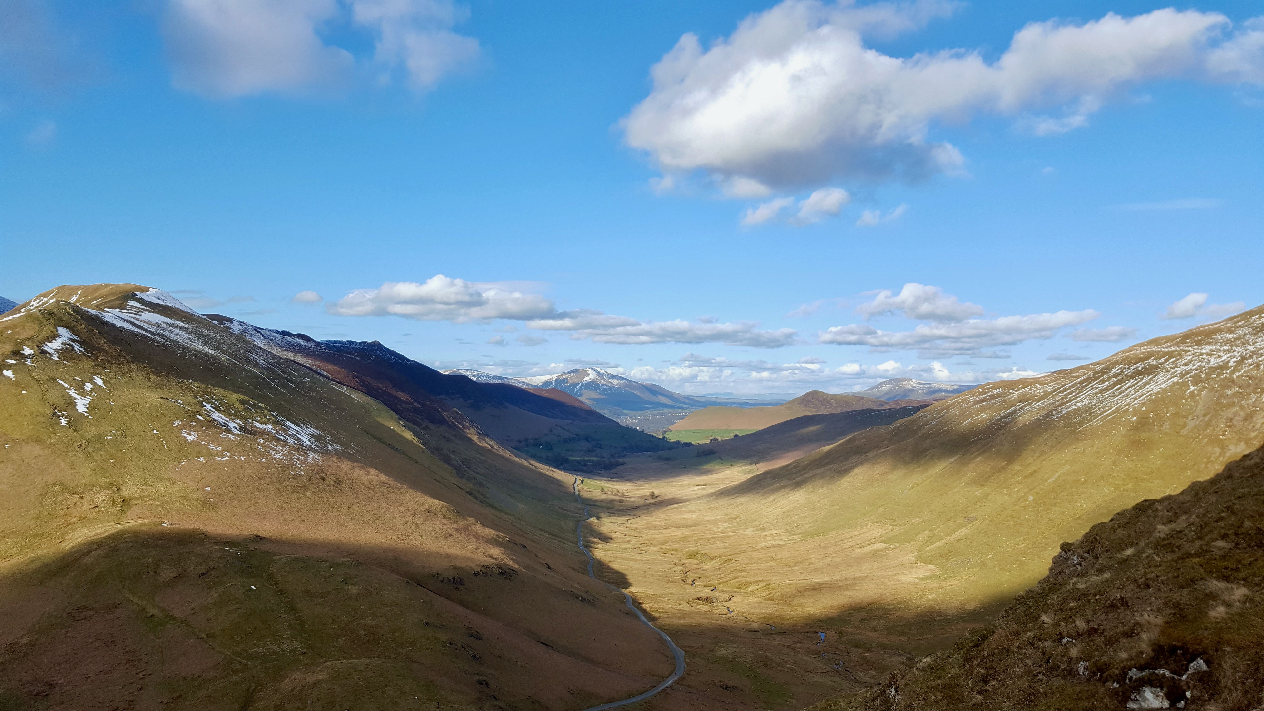 A route traversing the valleys of two hills in the scenic Lake District ...