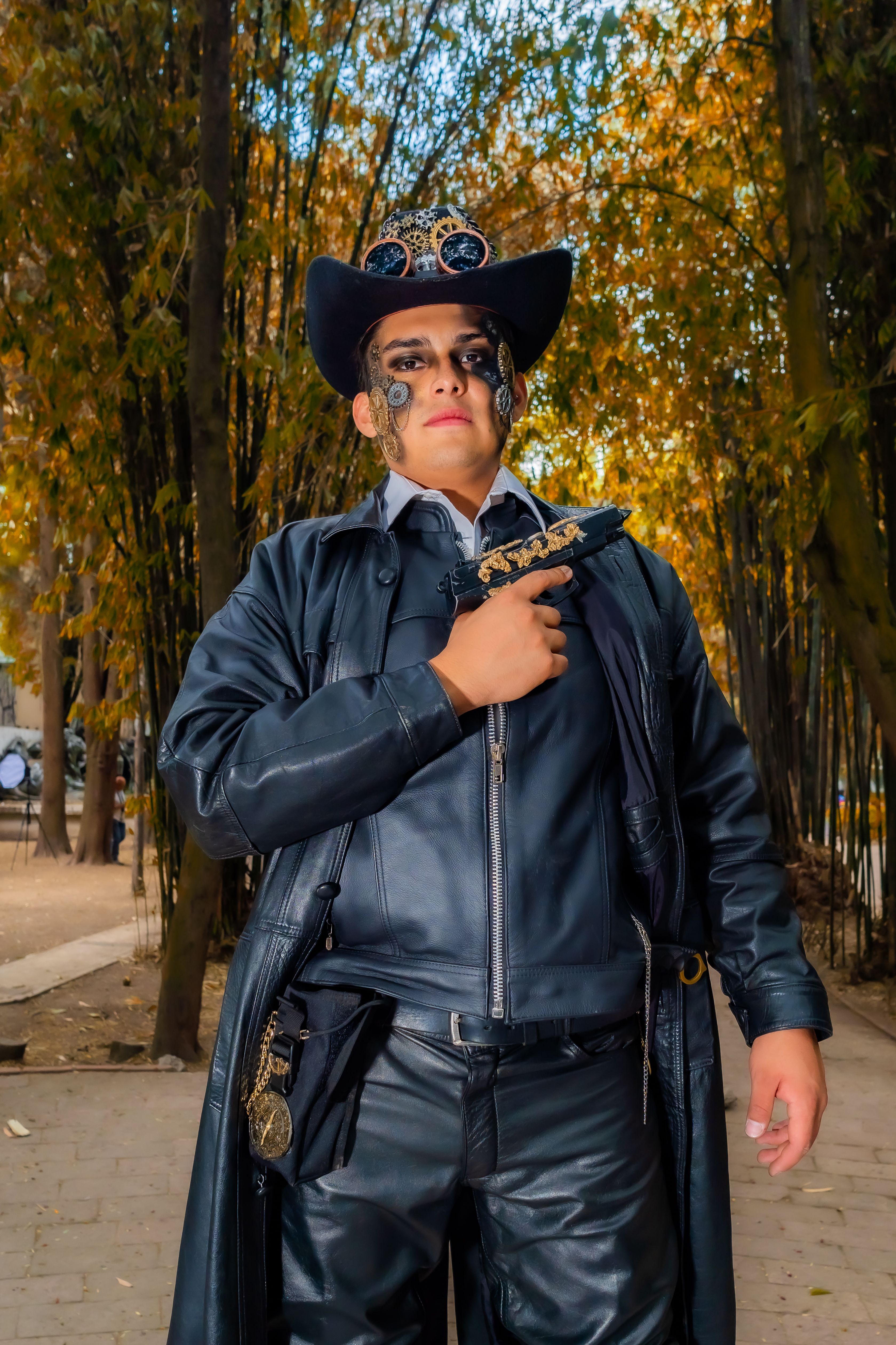 Man with Gun in Steampunk Costume · Free Stock Photo