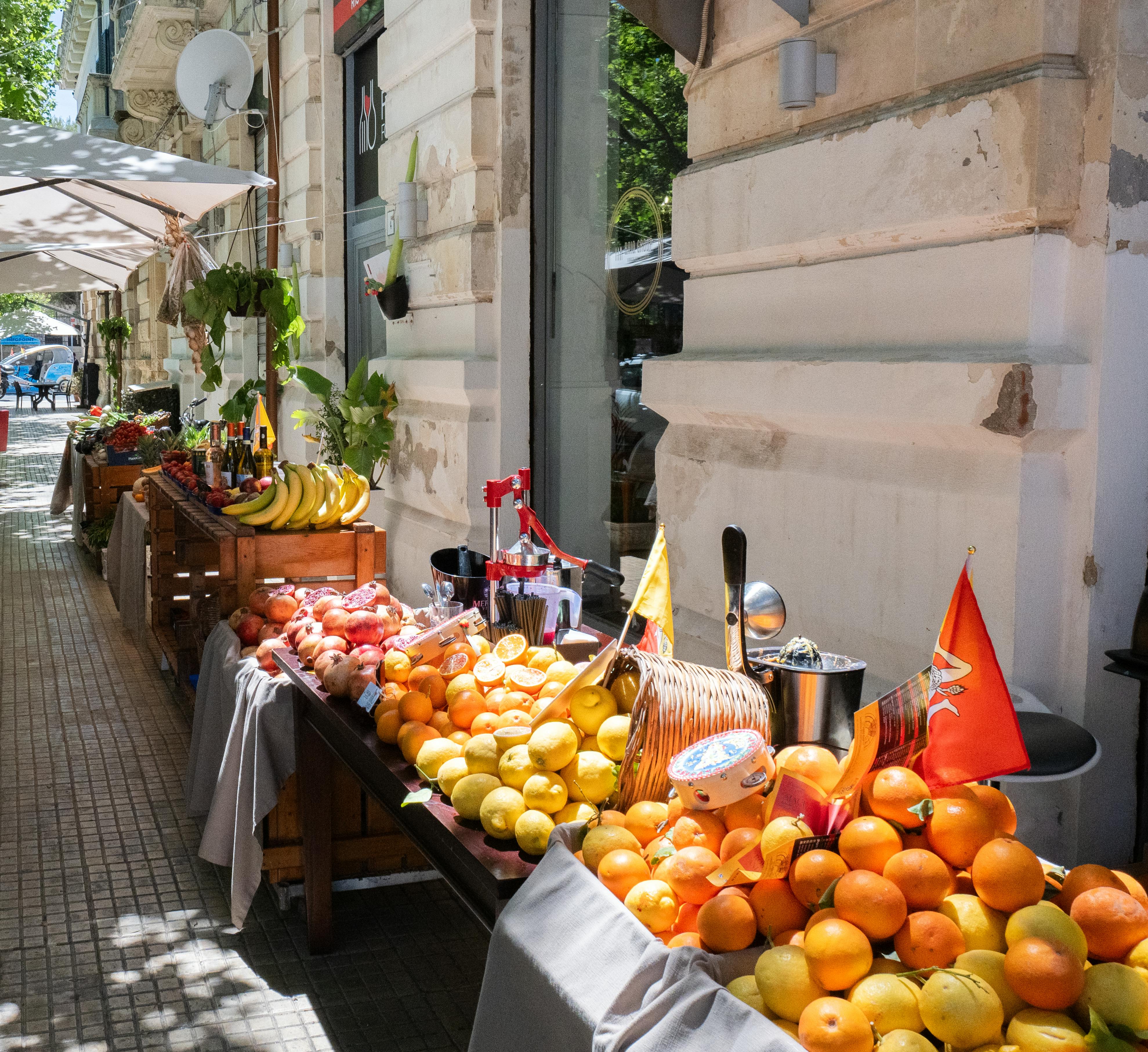 Sidewalk Stalls with Fruits · Free Stock Photo