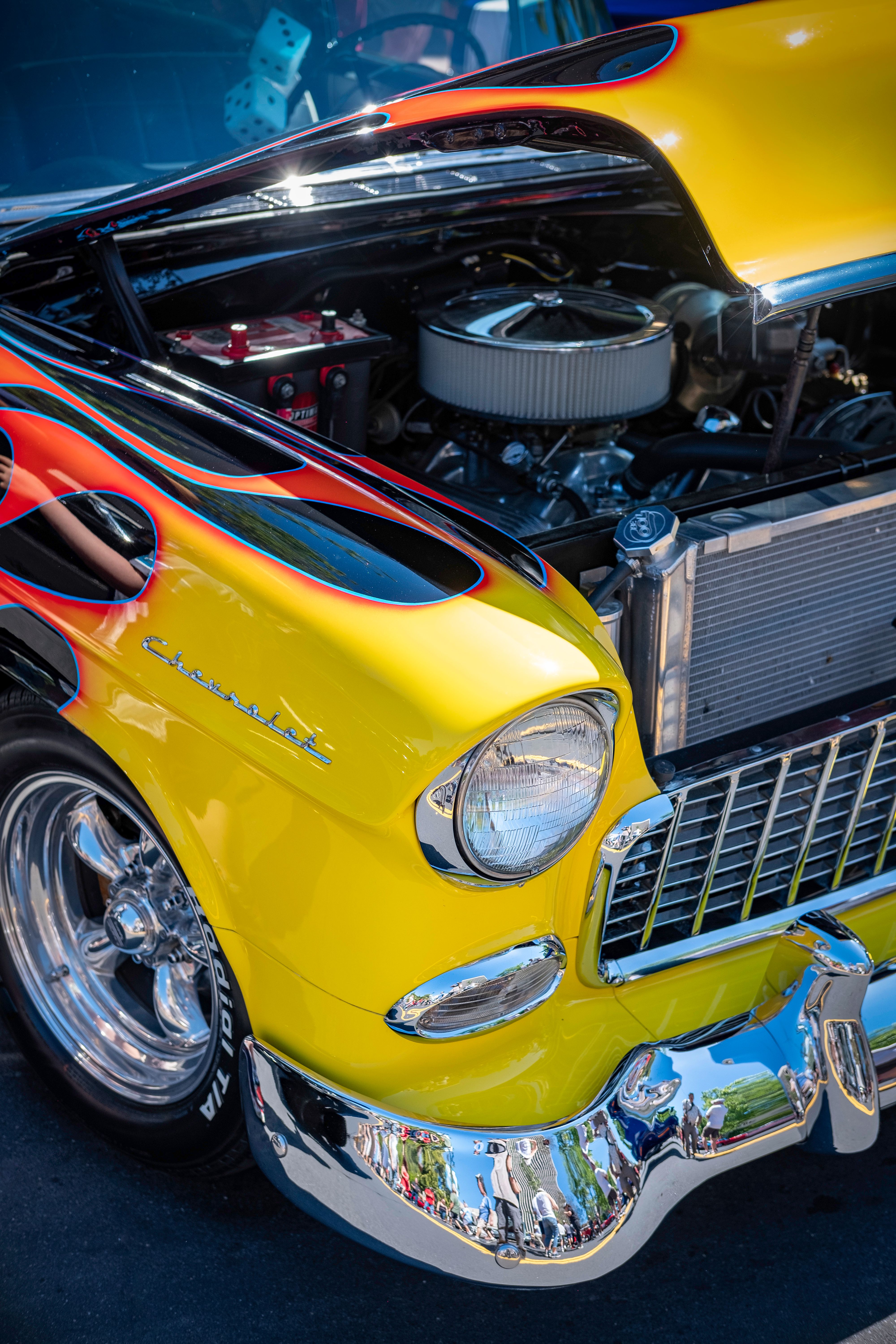 Flames on Livery of Vintage Chevrolet · Free Stock Photo