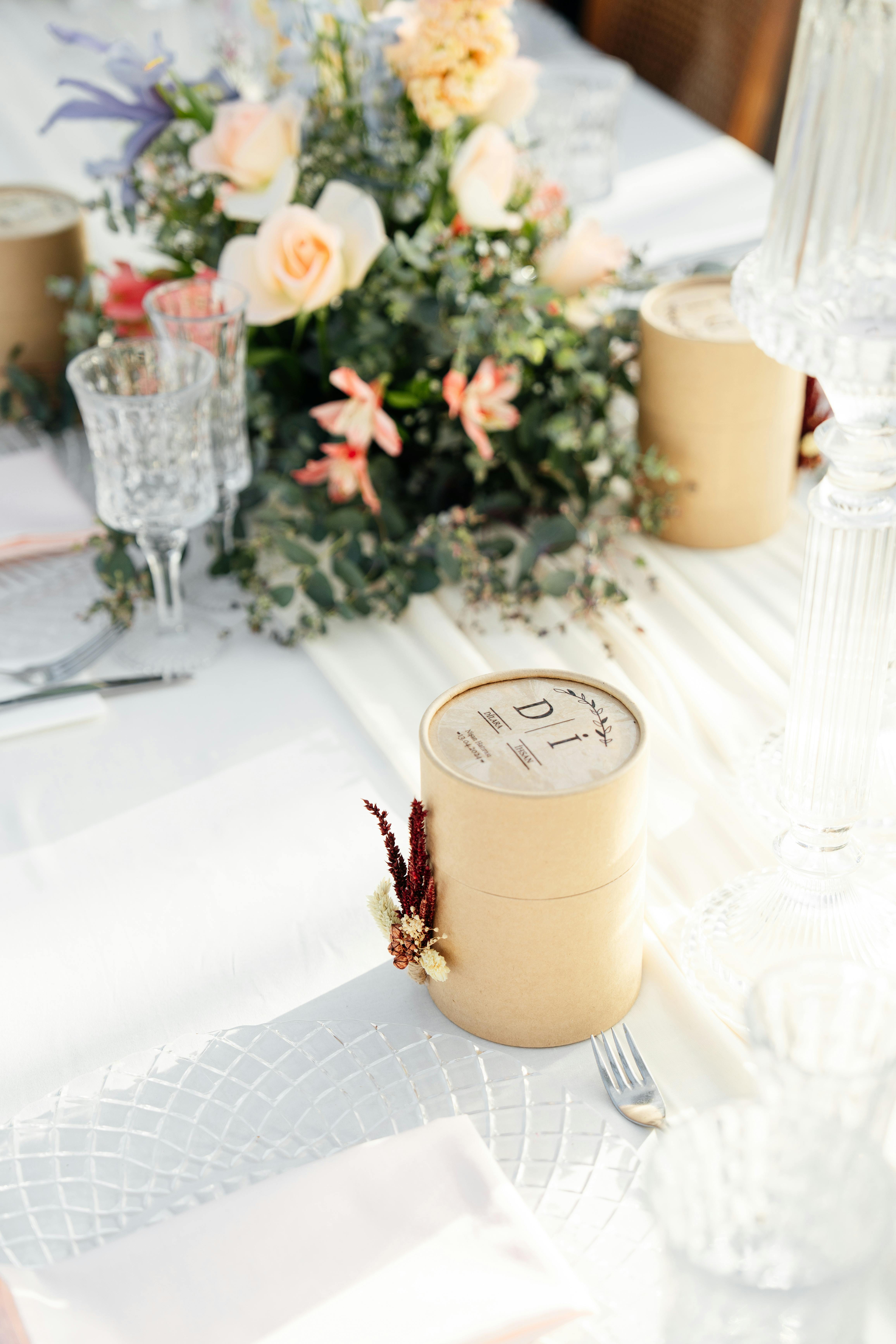 Elegant Cardboard Boxes on a Banquet Table · Free Stock Photo