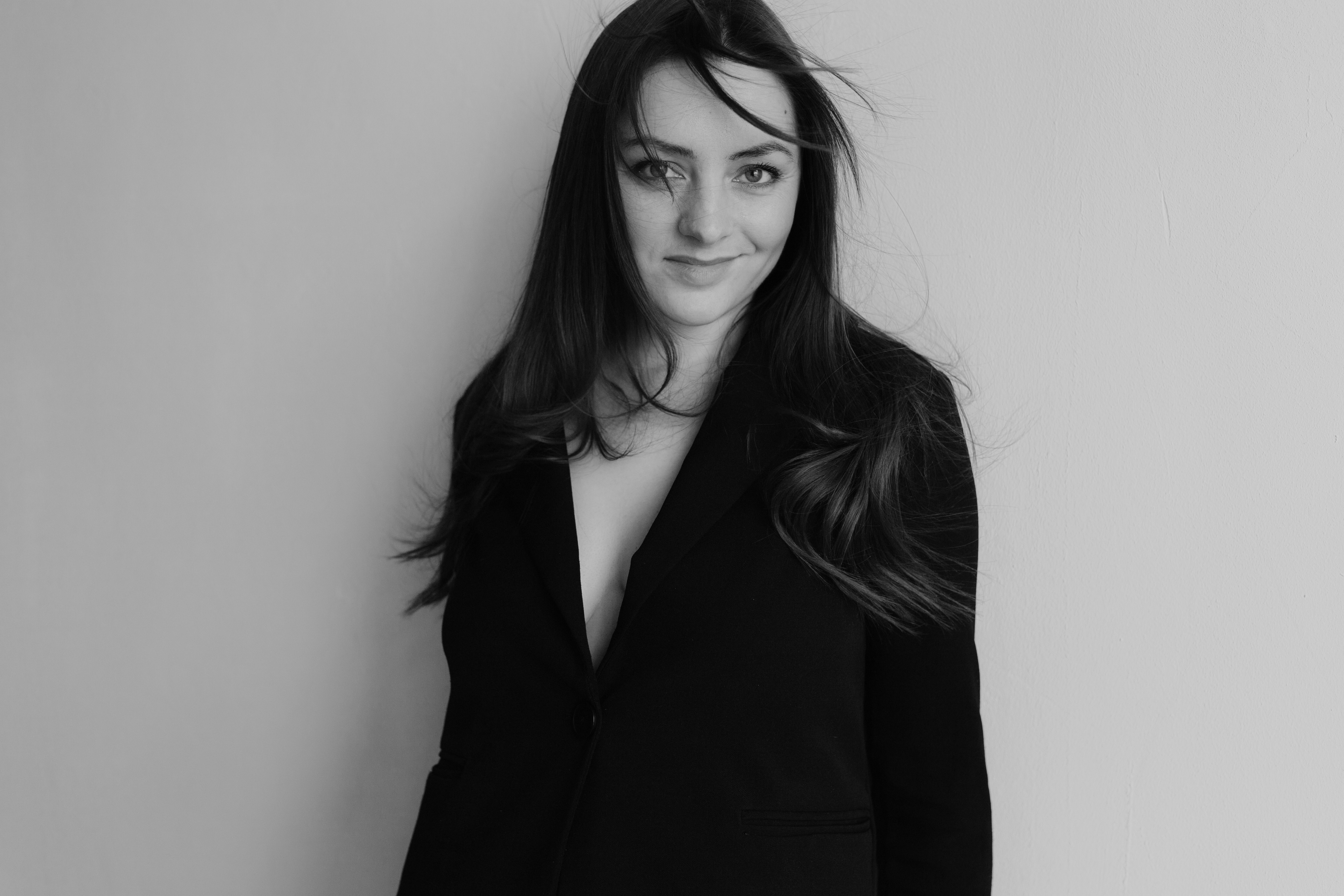 Pretty Model in Dinner Jacket Smiling · Free Stock Photo