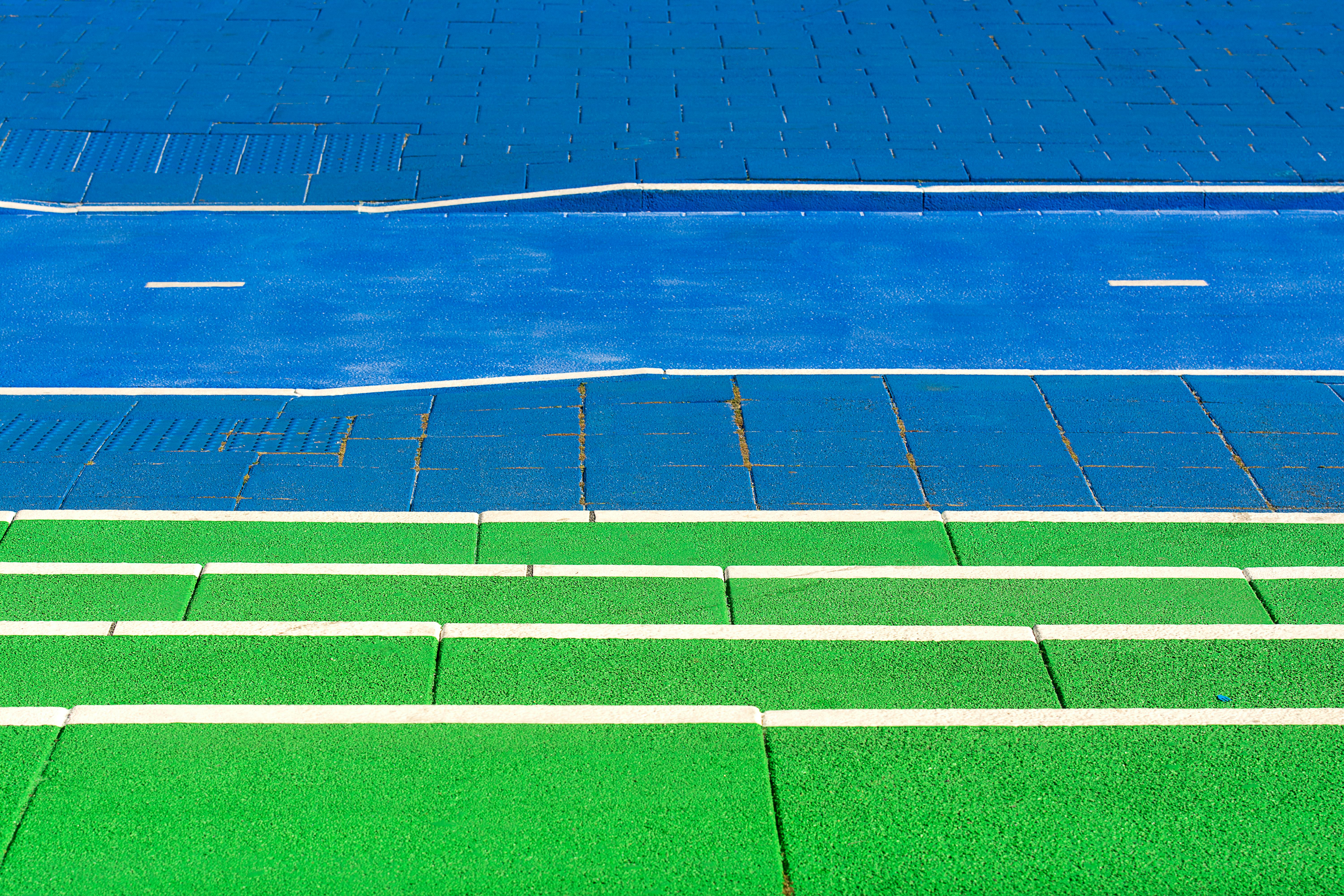 Photo of Blue and Green Ground · Free Stock Photo