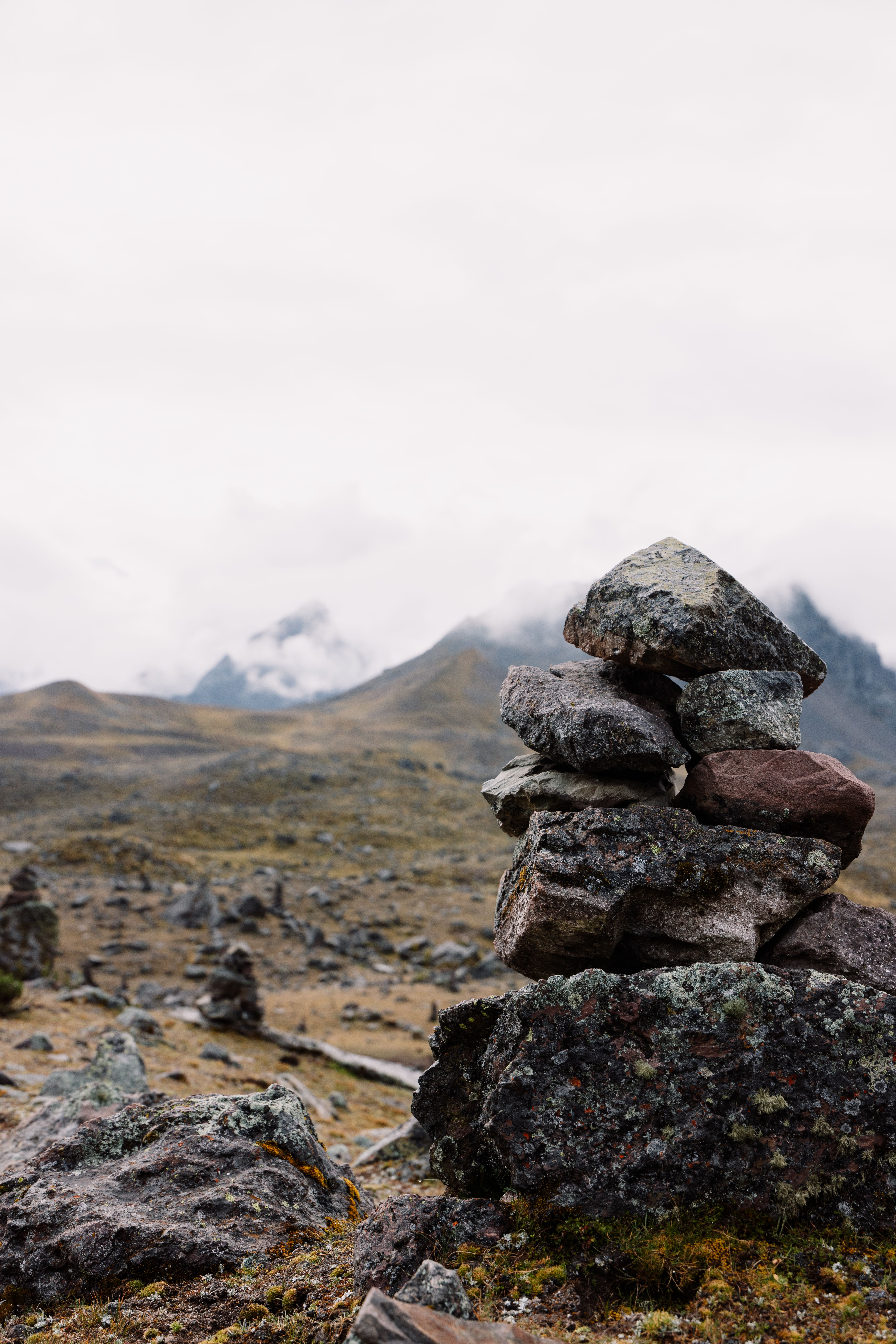 A stack of rocks on top of a mountain · Free Stock Photo