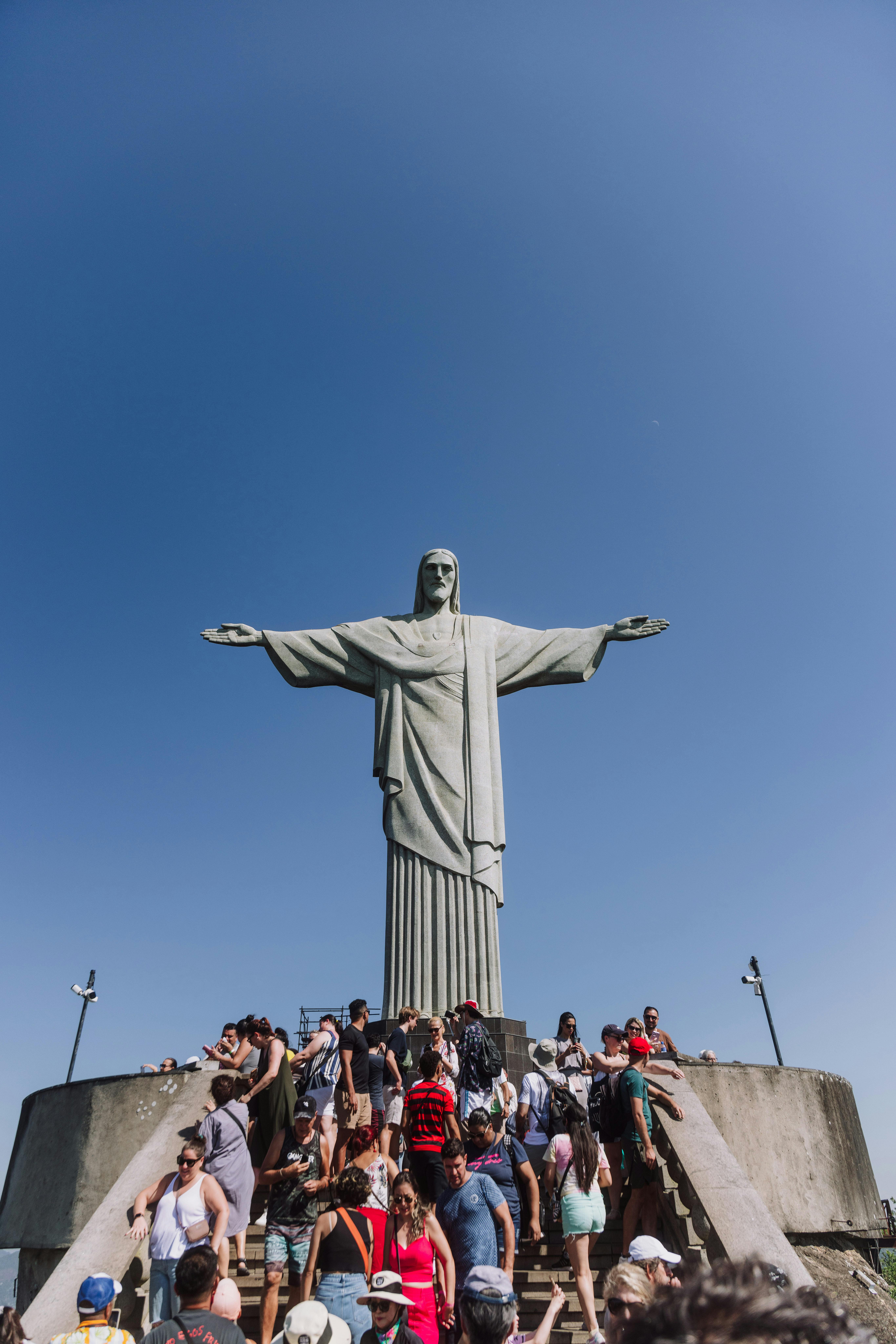Statue of Jesus Christ on mount in evening · Free Stock Photo