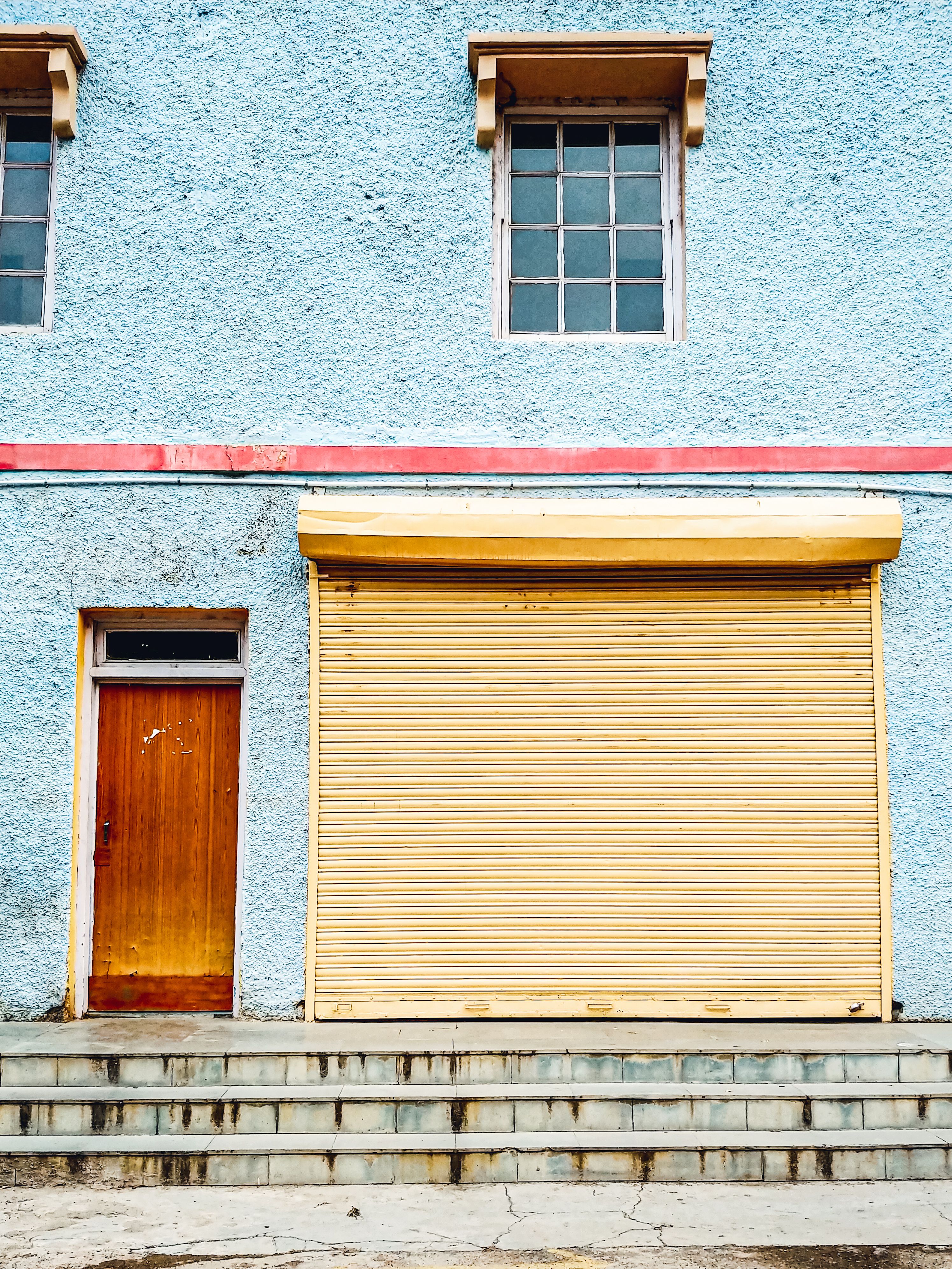House Wallpaper Blue