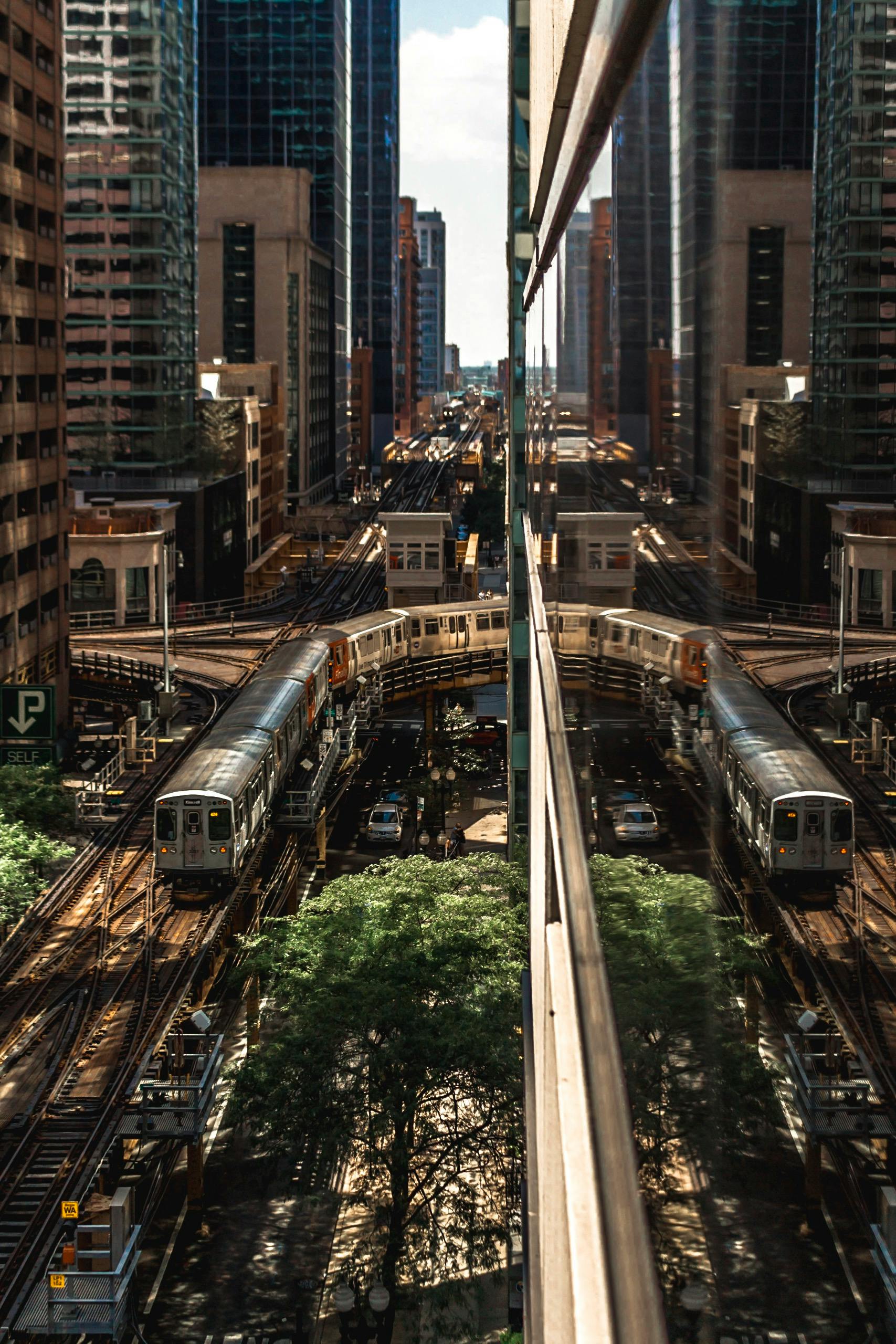Train Near Buildings · Free Stock Photo