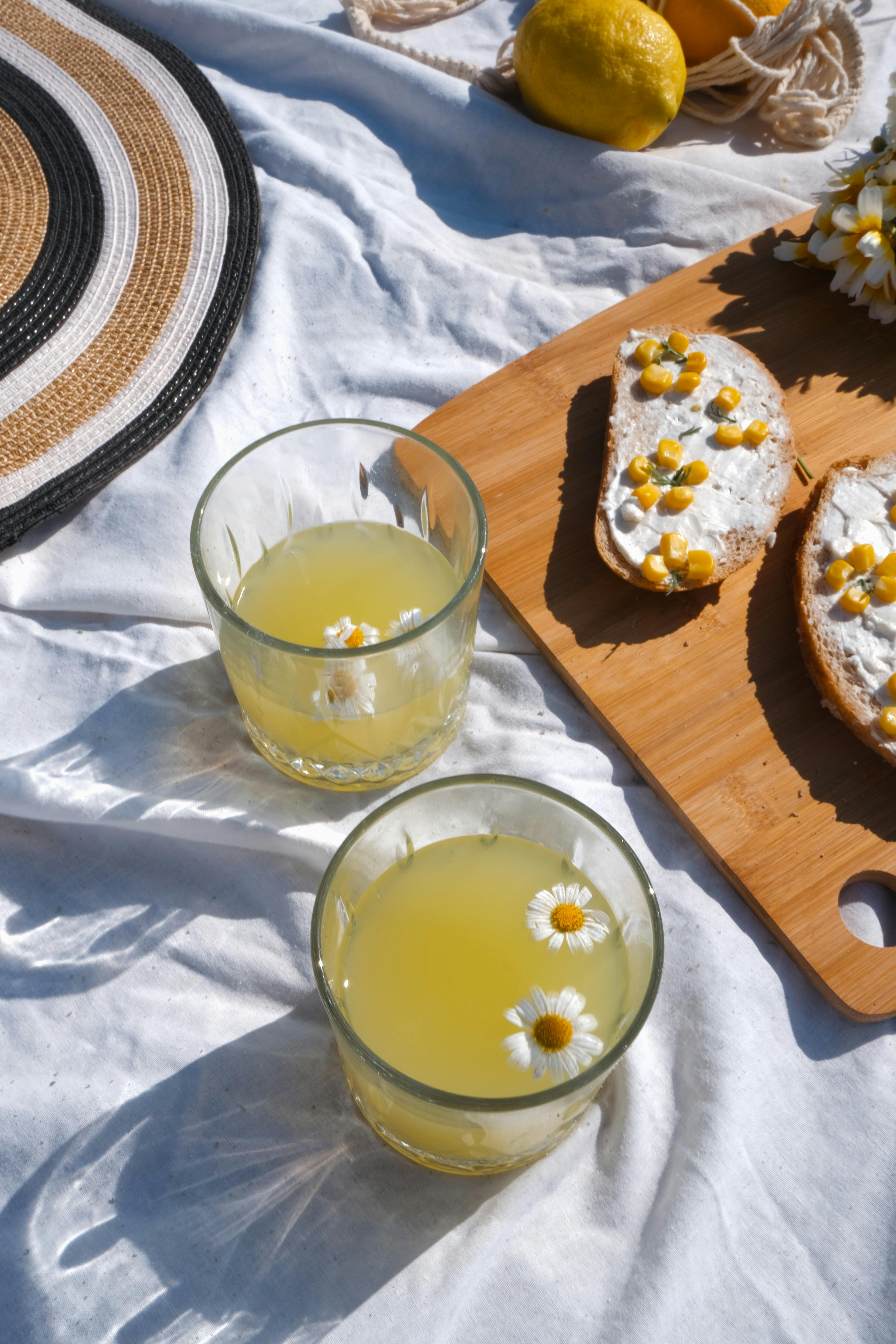 Lemonade in Glasses at Picnic · Free Stock Photo