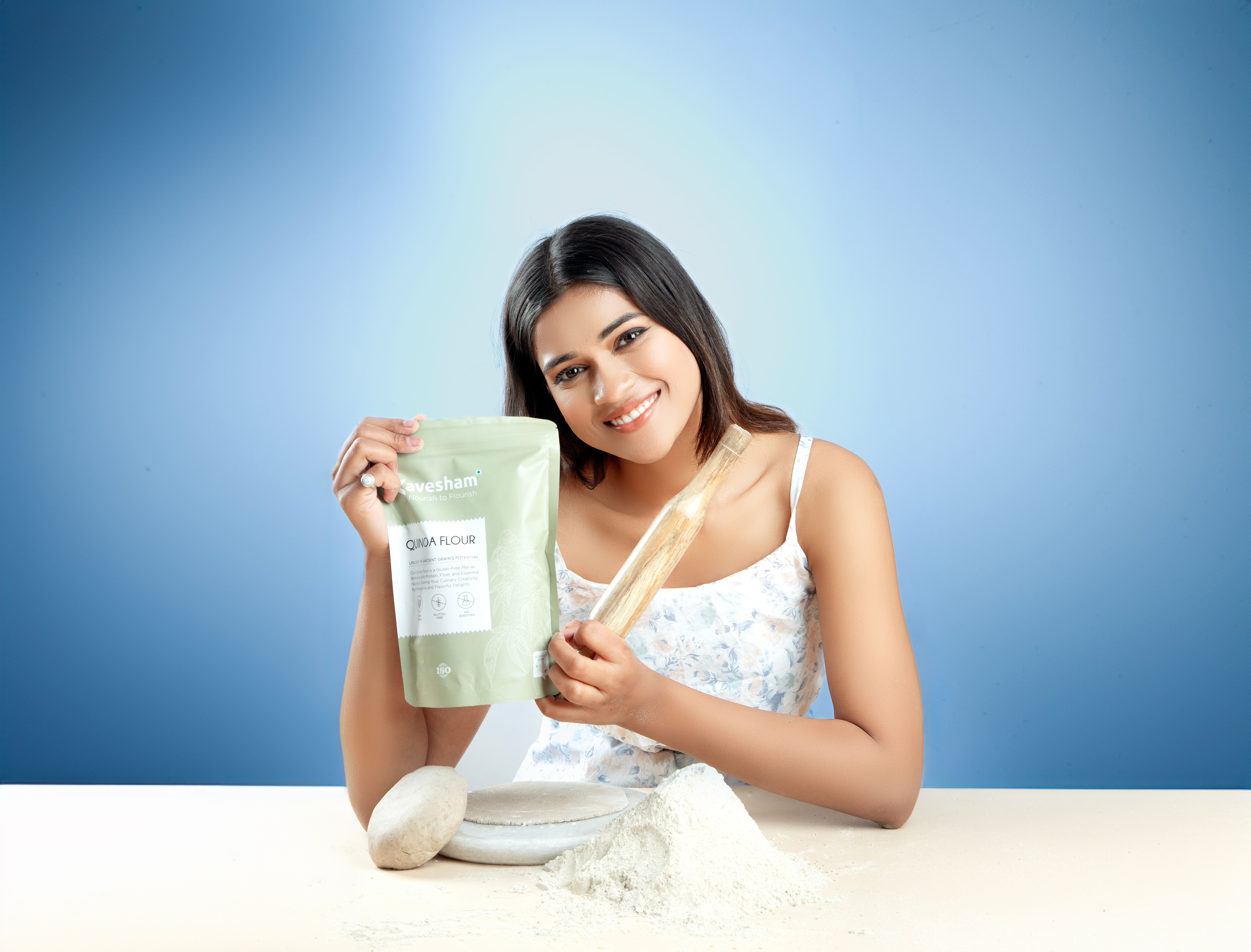 A Woman with Flour · Free Stock Photo