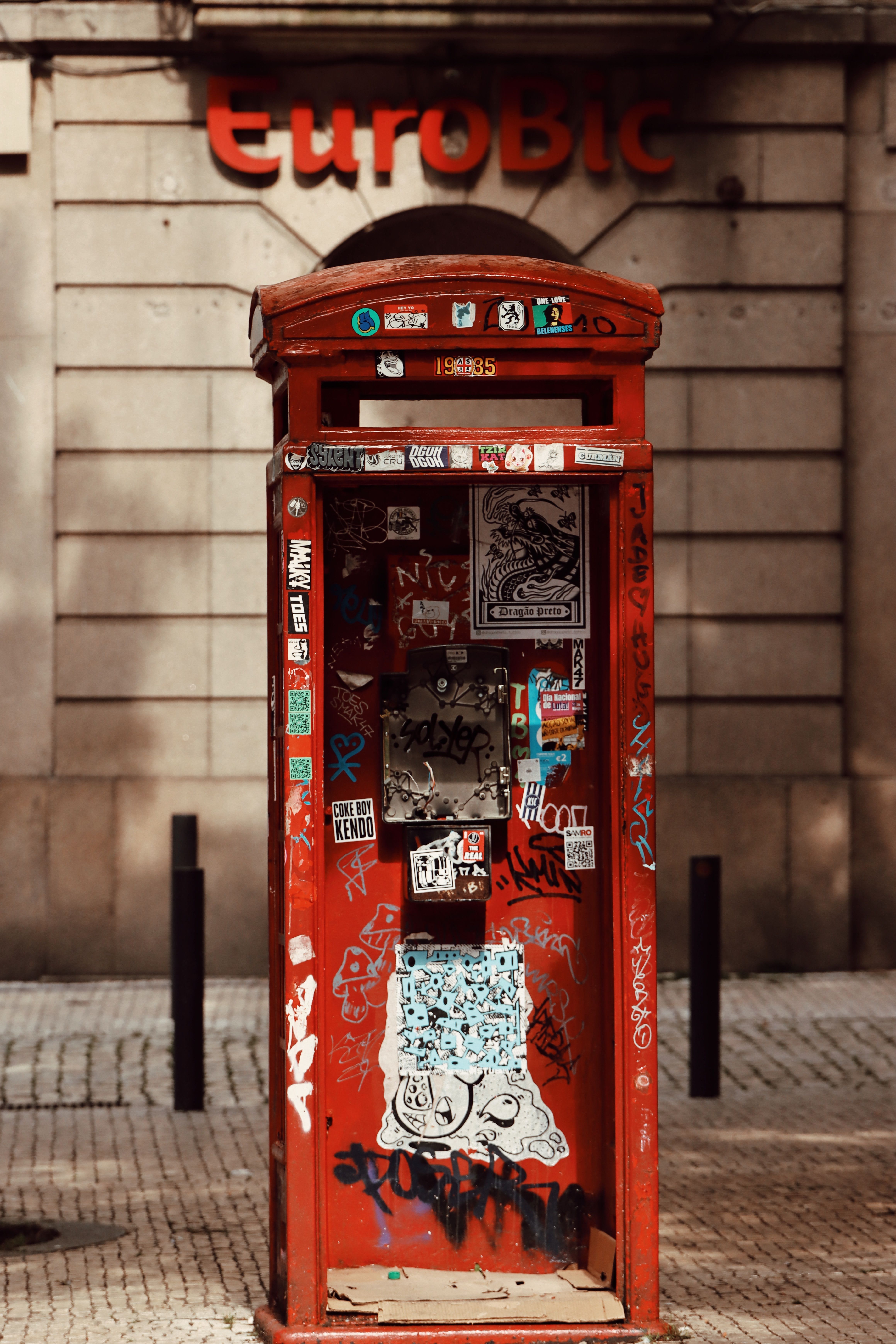 Phone Booth on the Street in Porto · Free Stock Photo