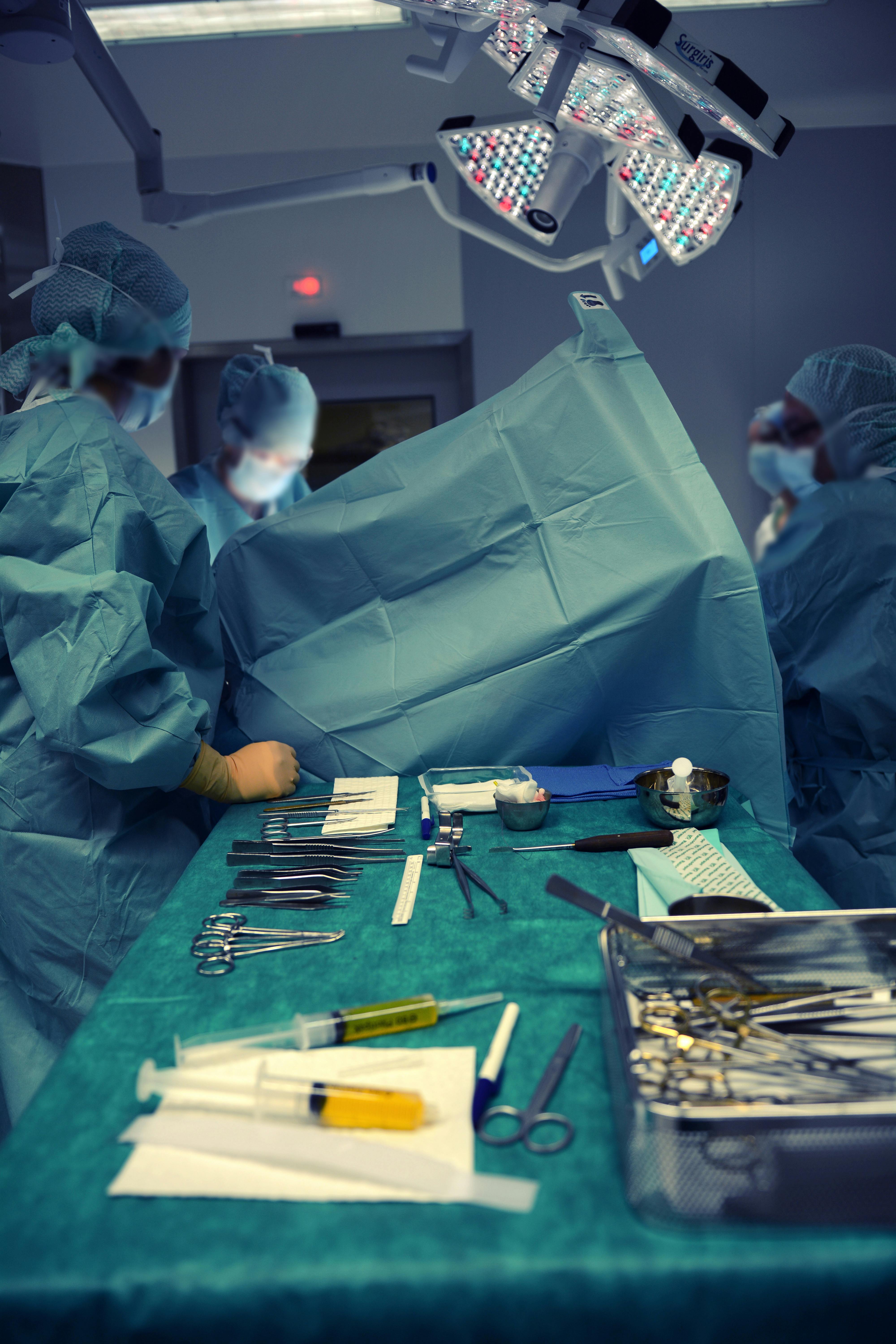 Table with Surgical Tools in the Operating Room · Free Stock Photo