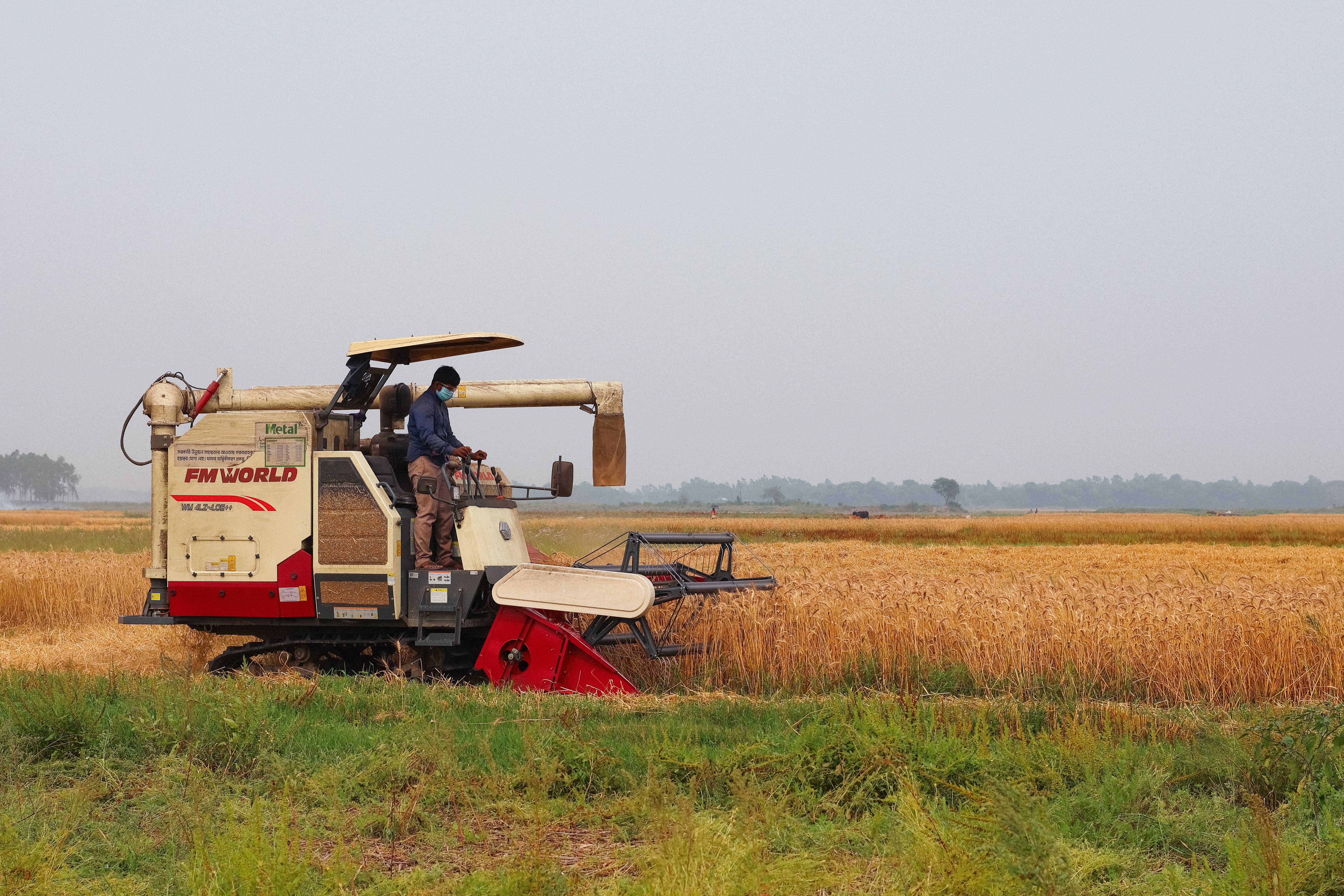 Harvesting crops by farm vehicles · Free Stock Photo