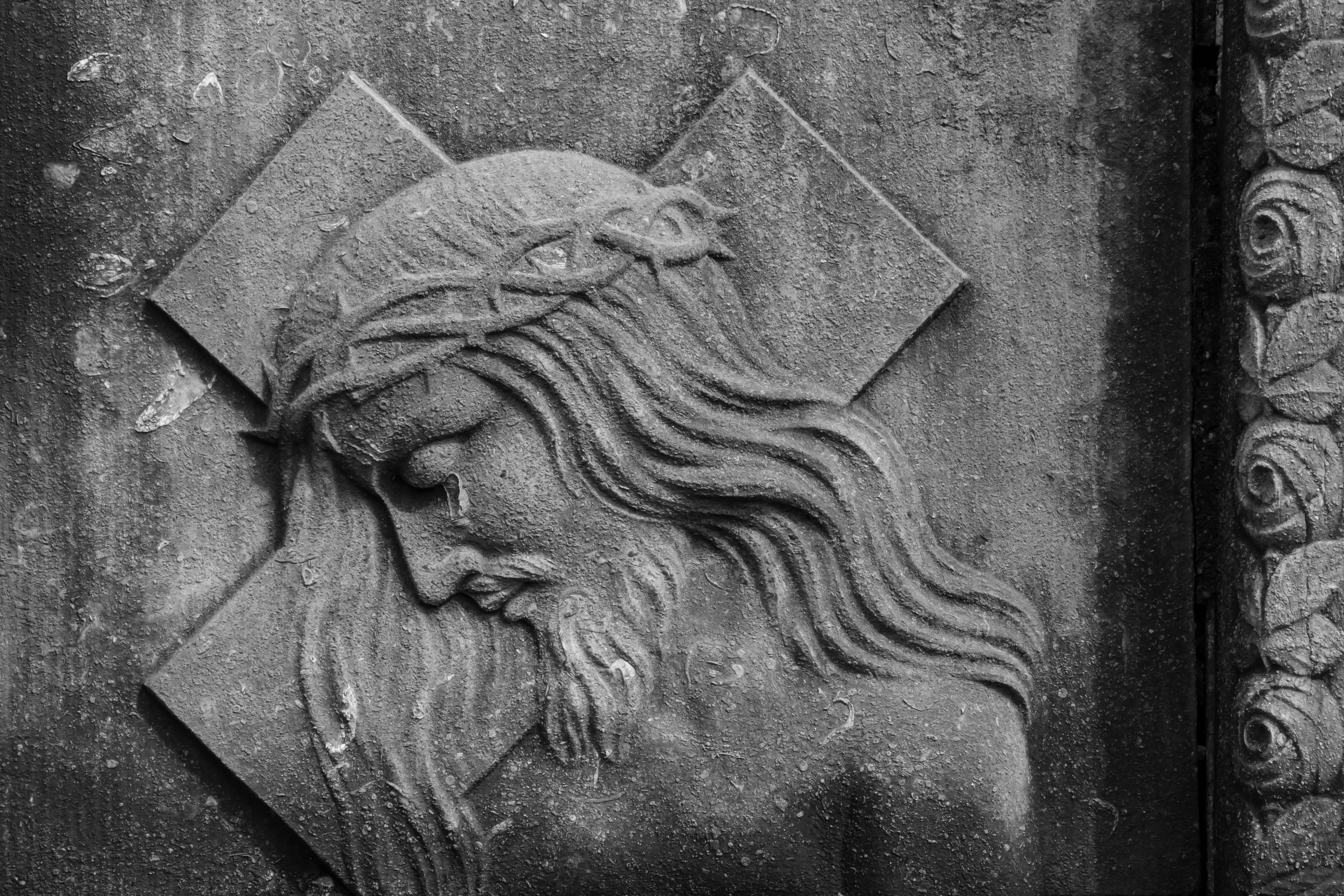 Stone Slab with a Bas-relief of Jesus Christ Carrying the Cross · Free ...