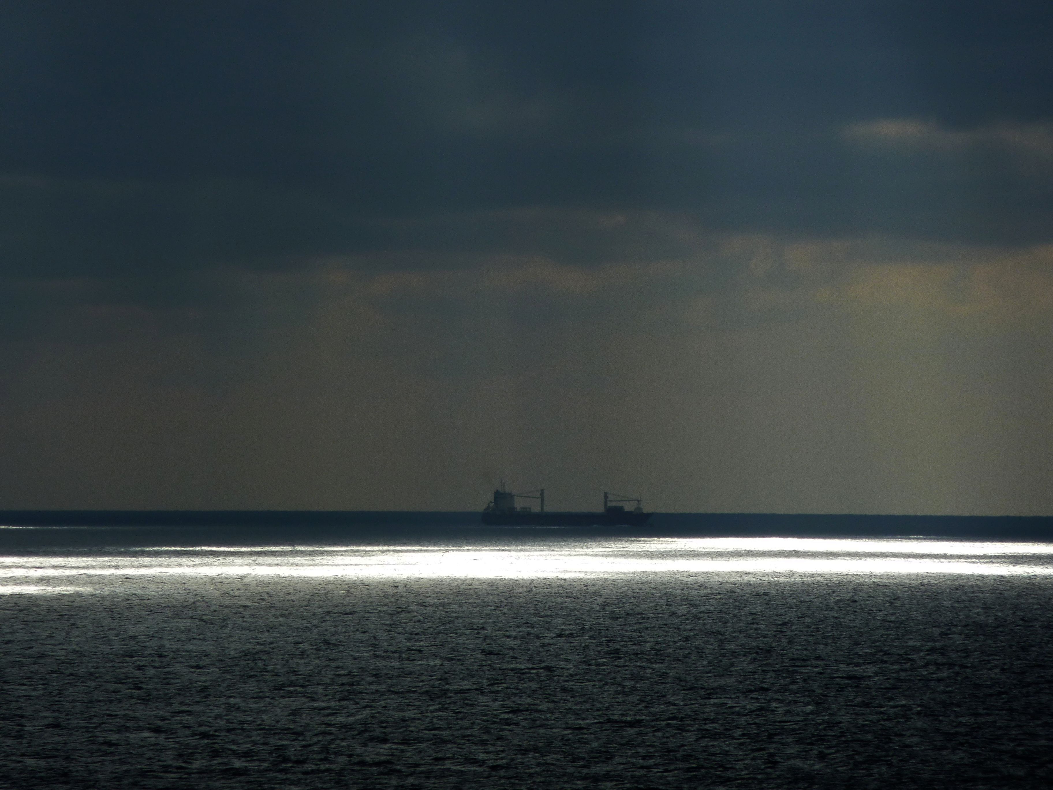 Industrial Ship Sailing at Dawn · Free Stock Photo