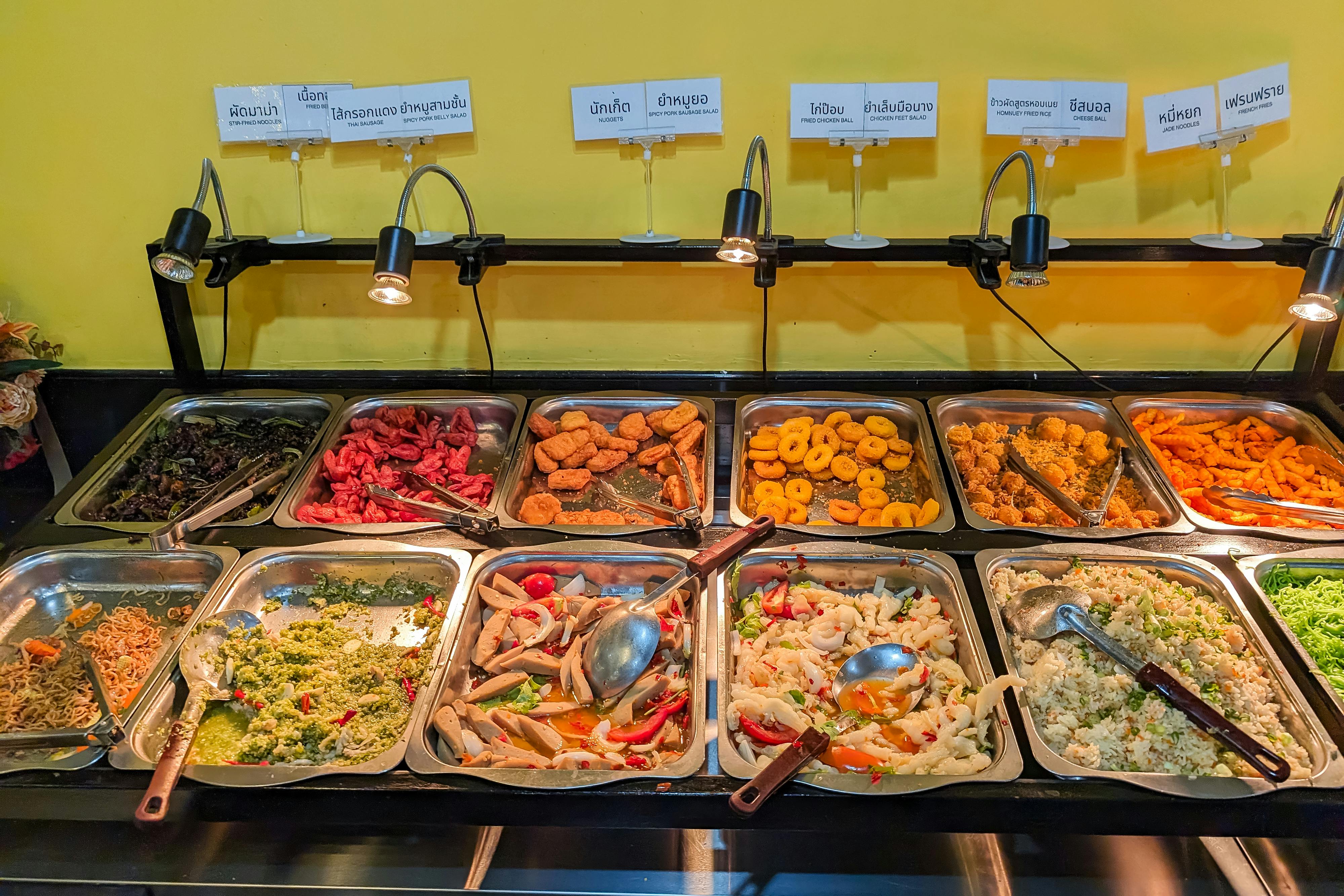 Large Selection of Food in a Buffet · Free Stock Photo