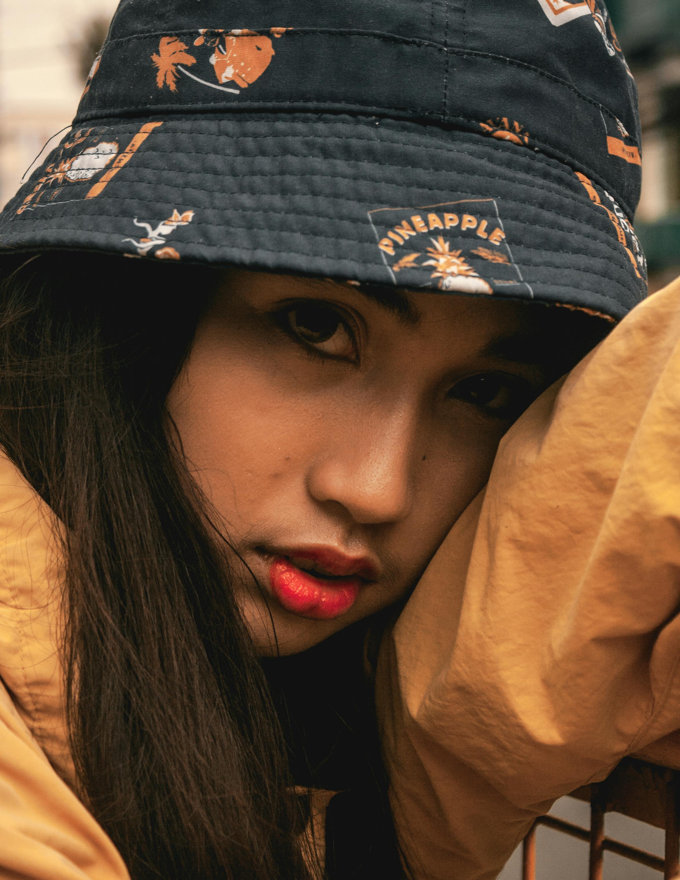 Woman Wearing Bucket Hat Portrait Photo · Free Stock Photo