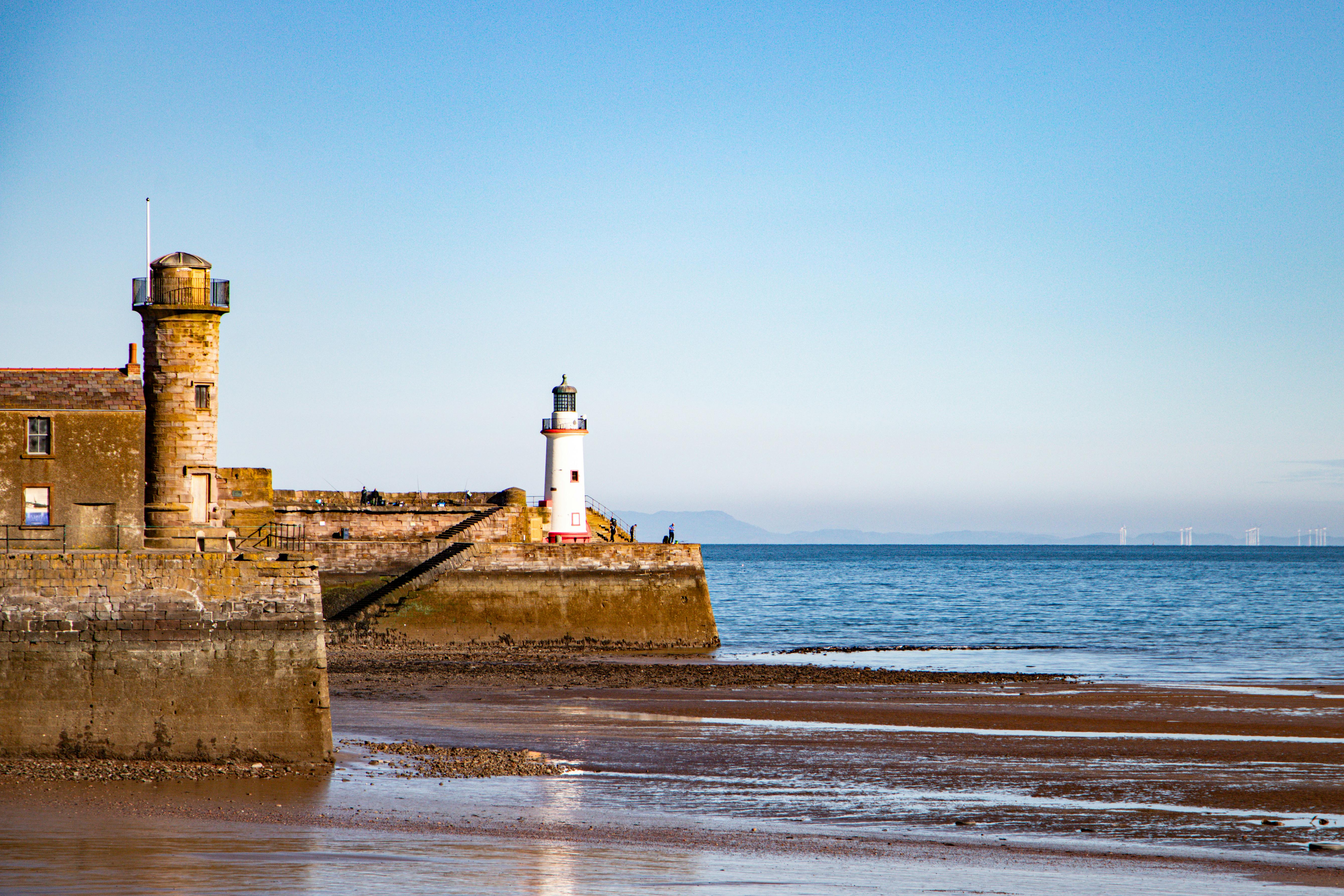 Whitehaven Lighthouses on the Seashore in Cumbria, England · Free Stock ...