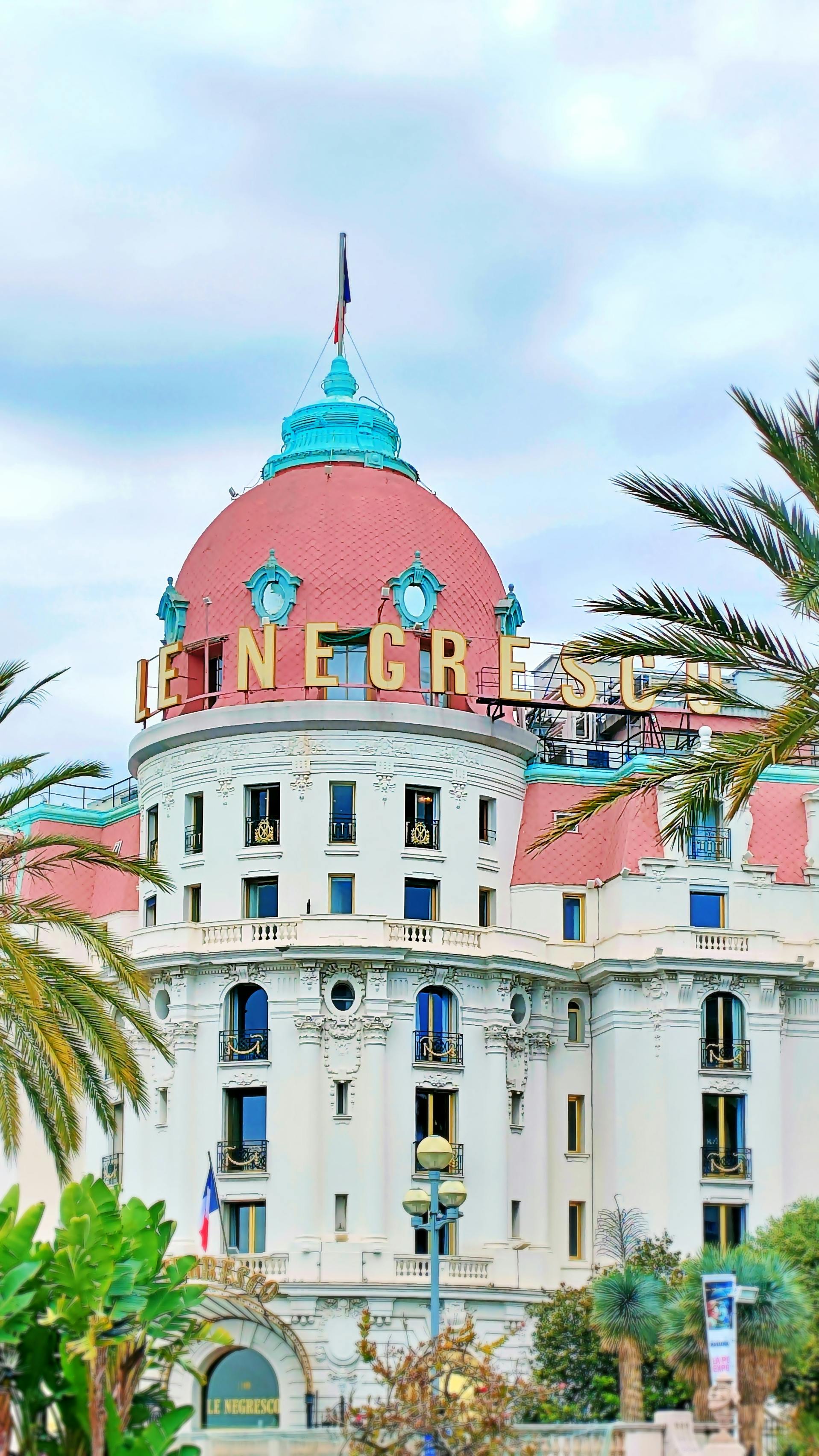 Illuminated Facade of the Le Negresco Hotel in Nice, France · Free ...