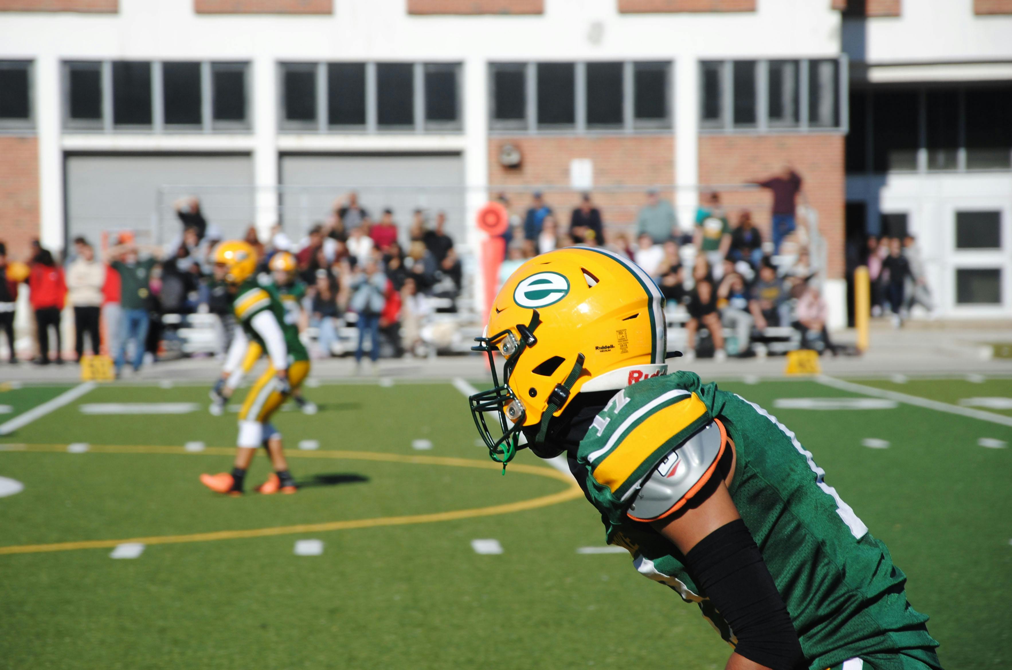 Glens Falls Green Jackets Football Team Player During a Game · Free ...