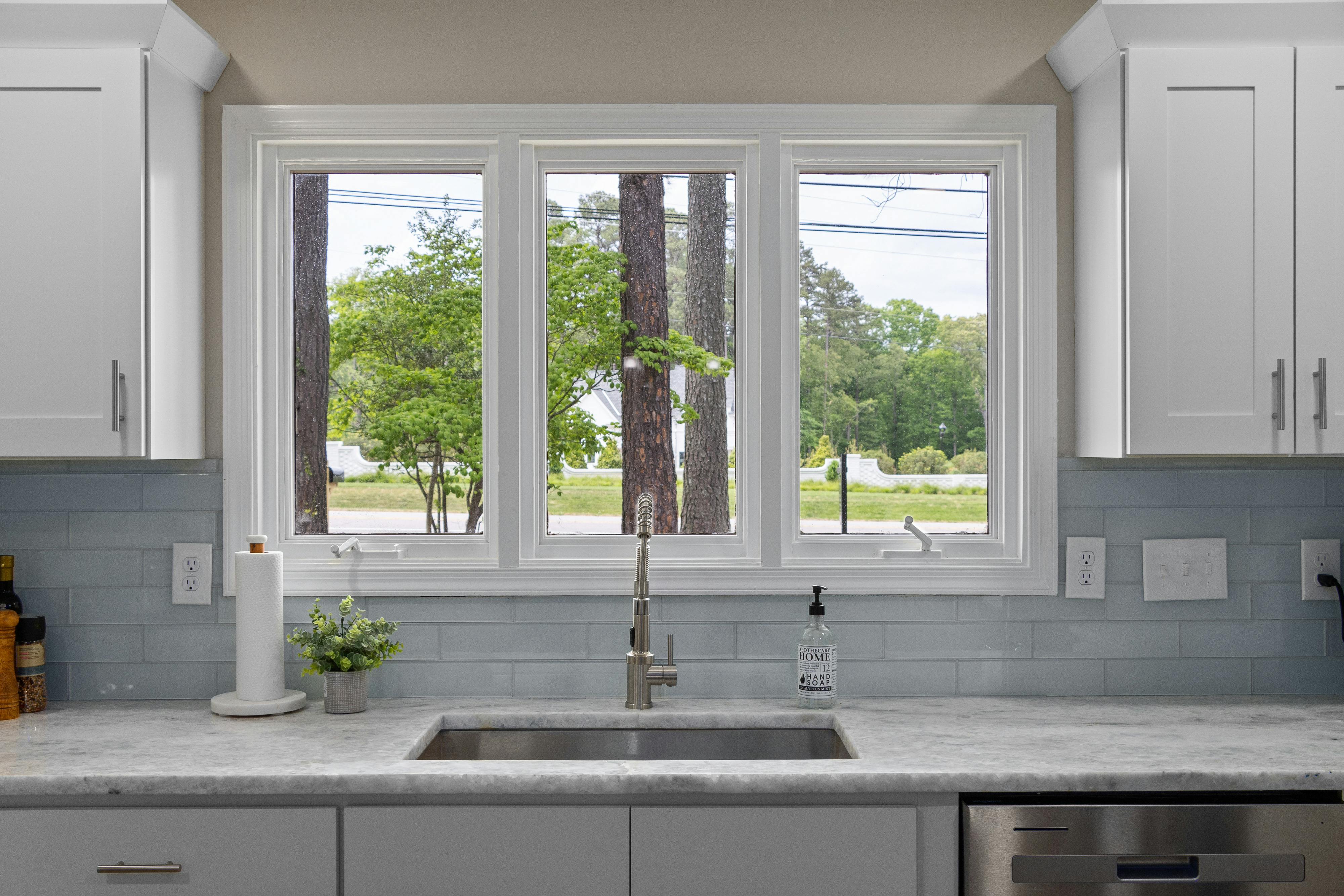 Window in a Kitchen with Gray Tiles · Free Stock Photo