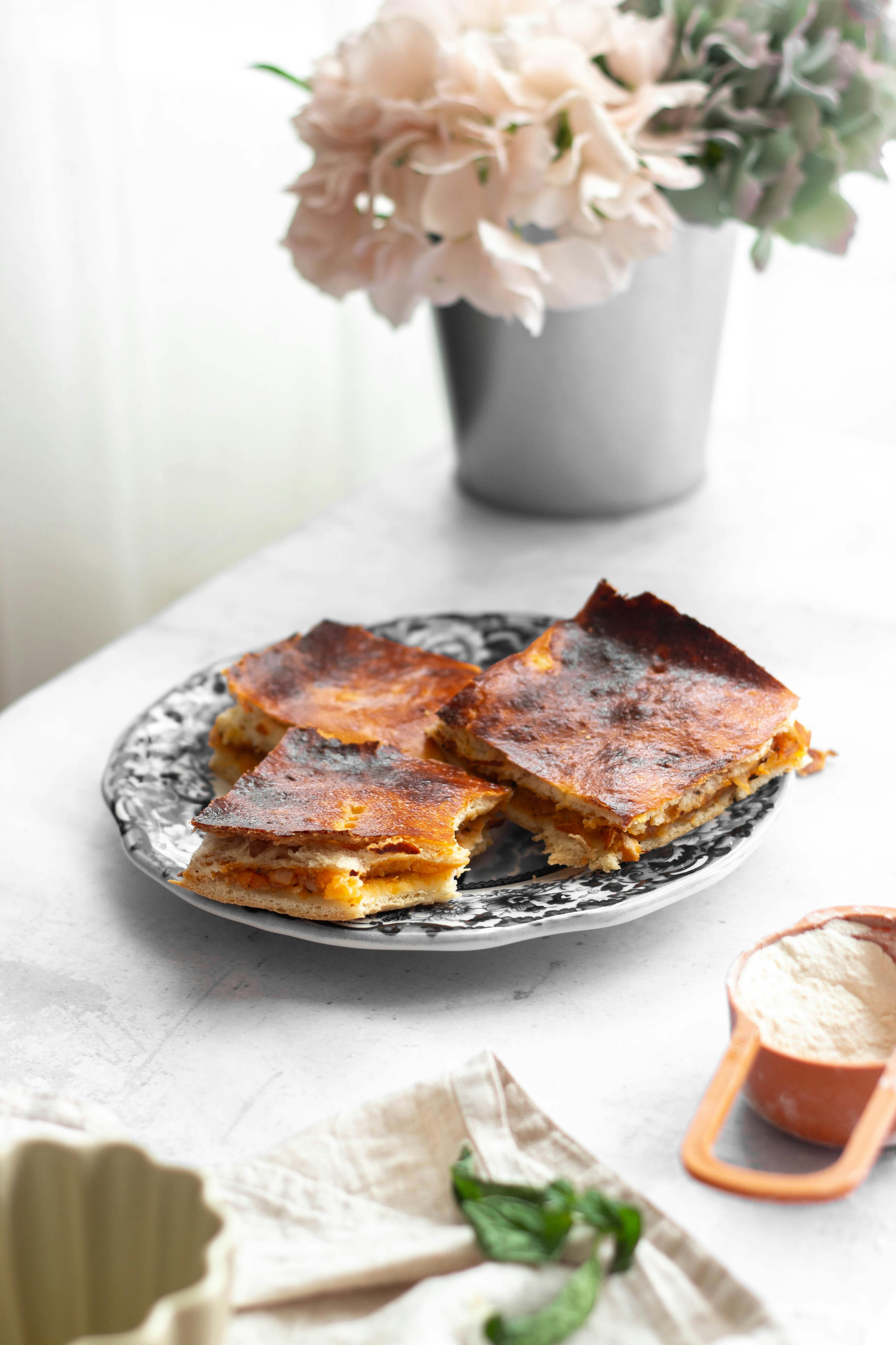 Traditional Strudel Type Snack on Plate · Free Stock Photo
