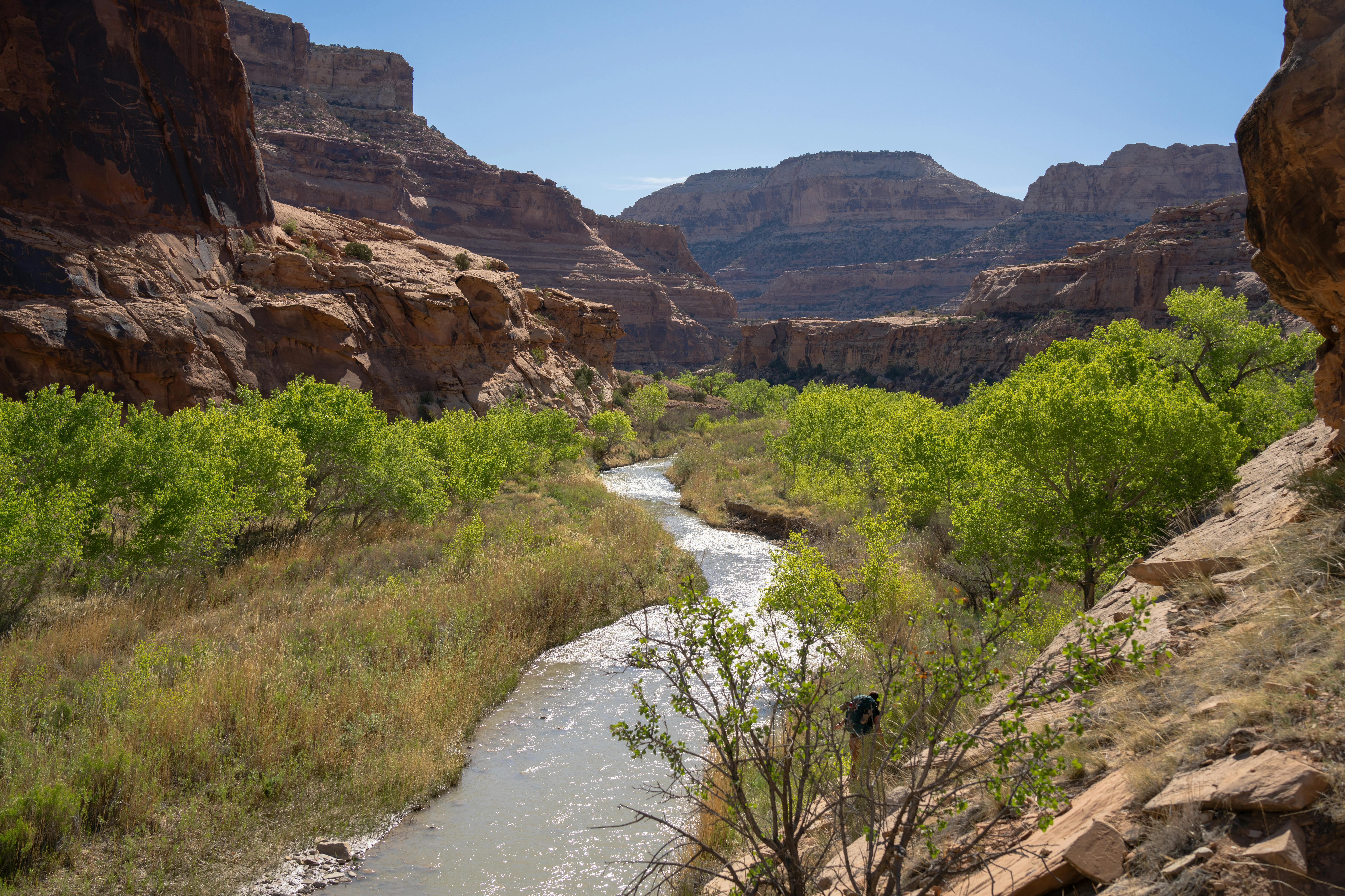 View of the San Rafael River Flowing in the Gorge · Free Stock Photo