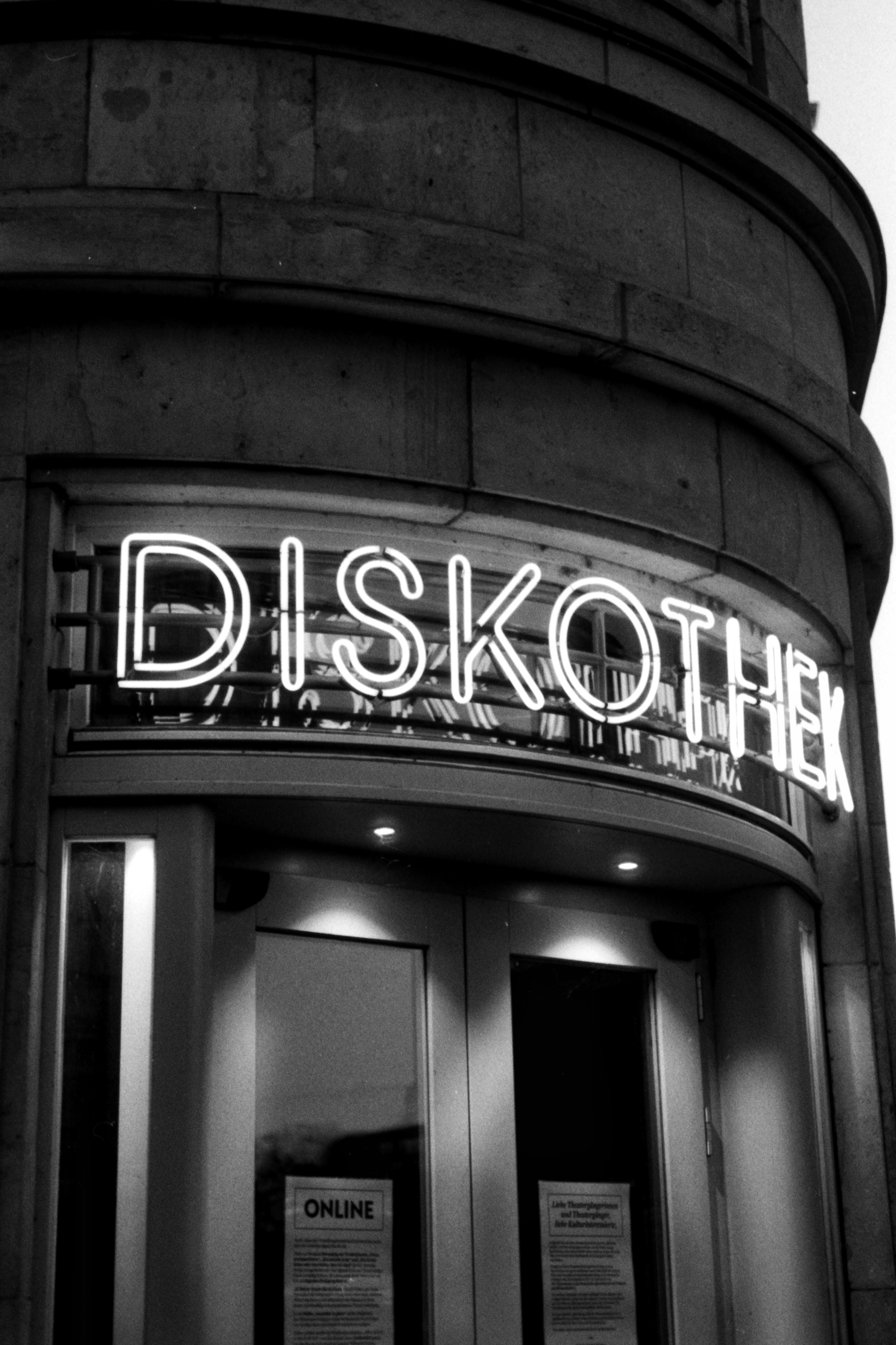 Close-up of the Sign of the Diskothek Bar in Leipzig, Germany · Free ...