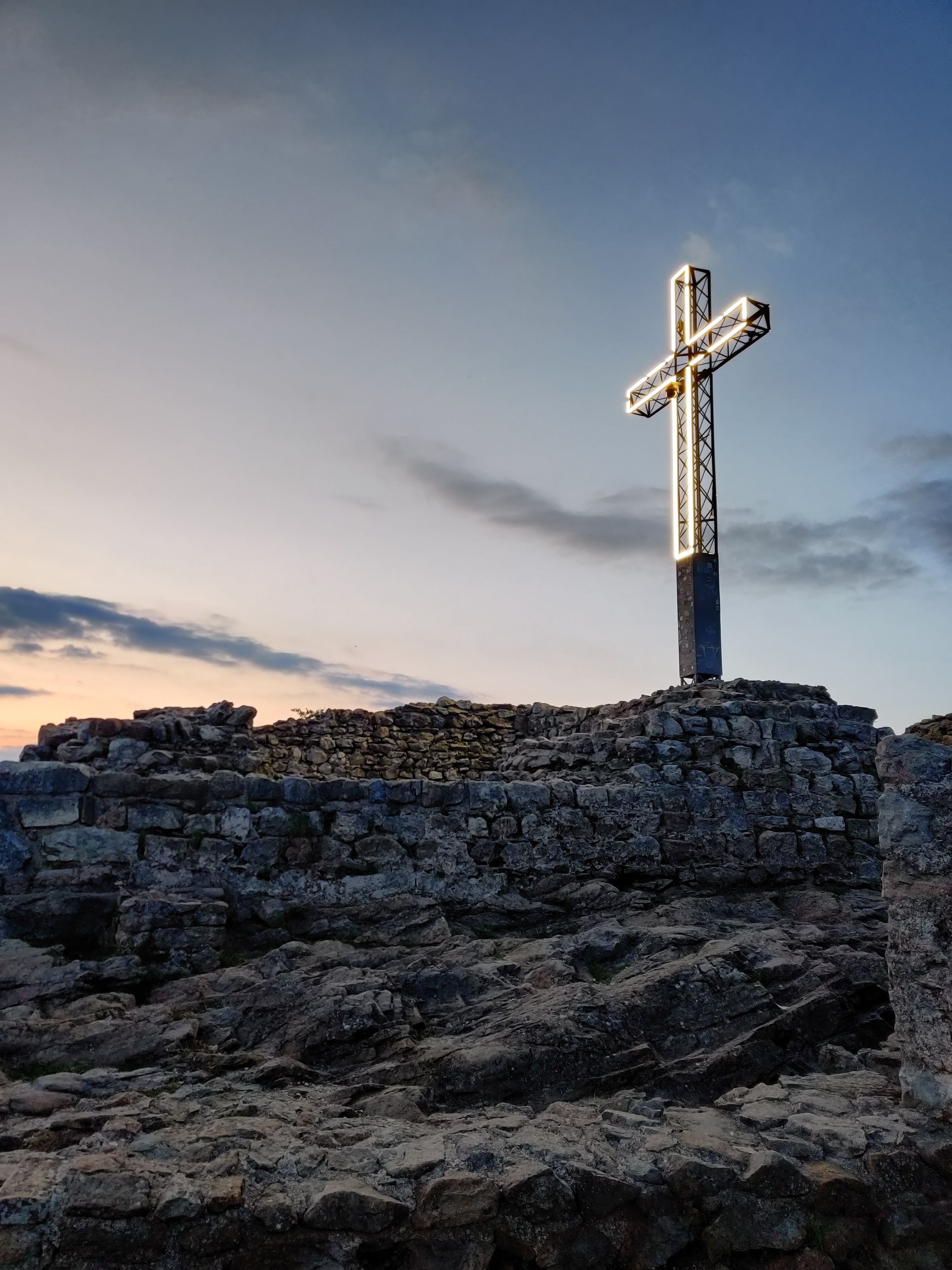 Cross on Top of Rock · Free Stock Photo