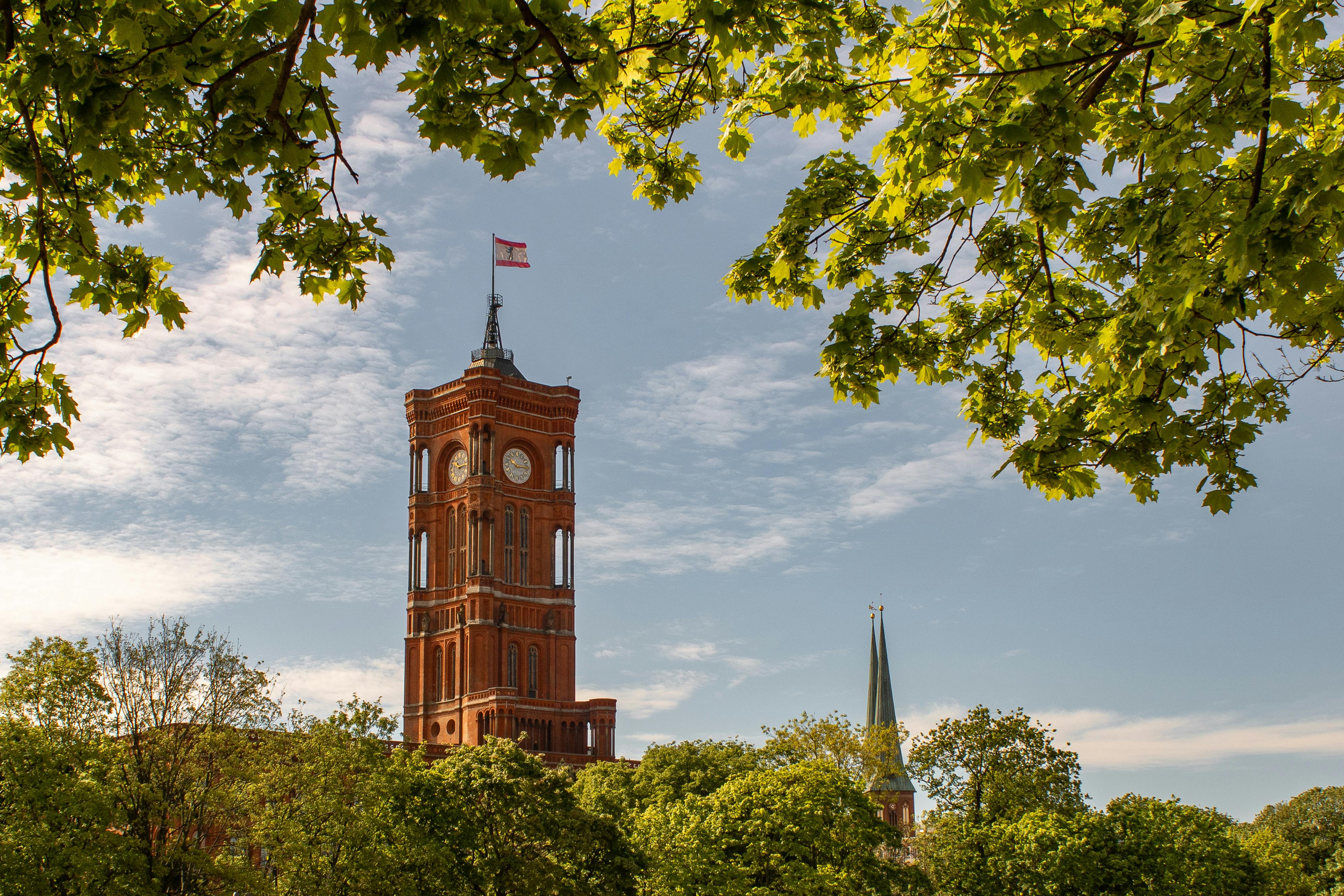 Clock Tower of the Rotes Rathaus · Free Stock Photo