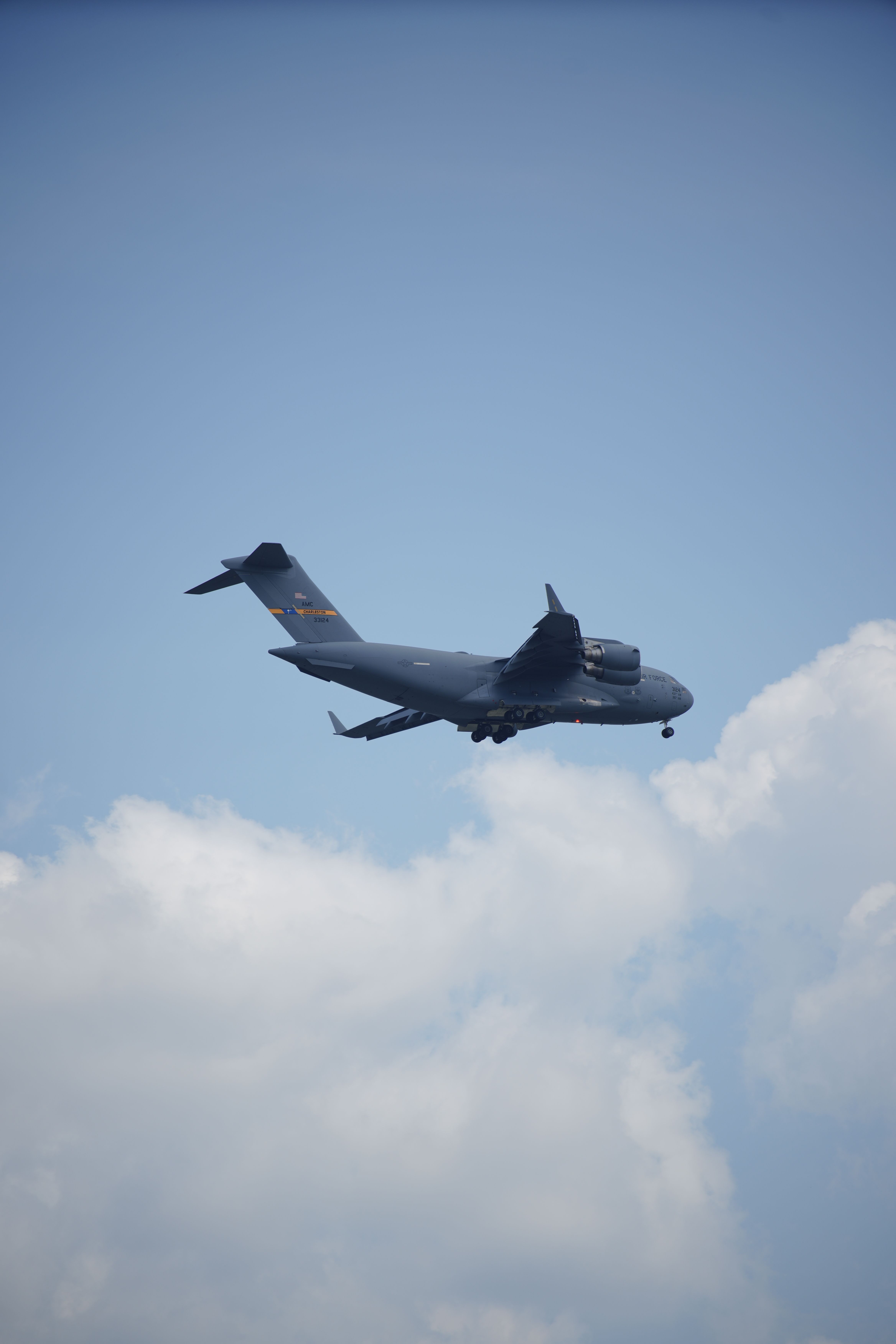 Grey Cargo Plane Flying · Free Stock Photo